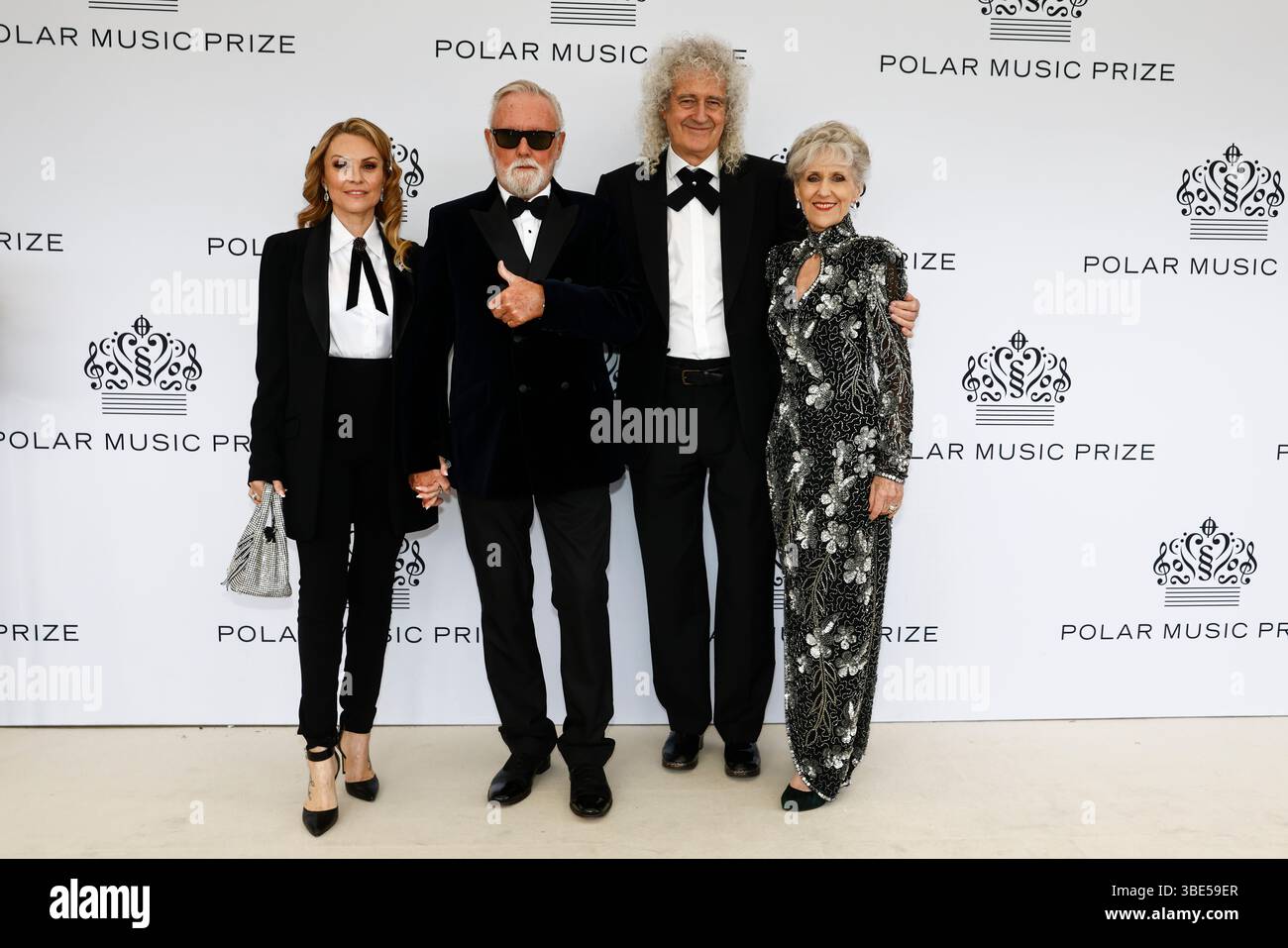 Polar Music Prize Laureates Queen's Roger Taylor, center, left, with ...