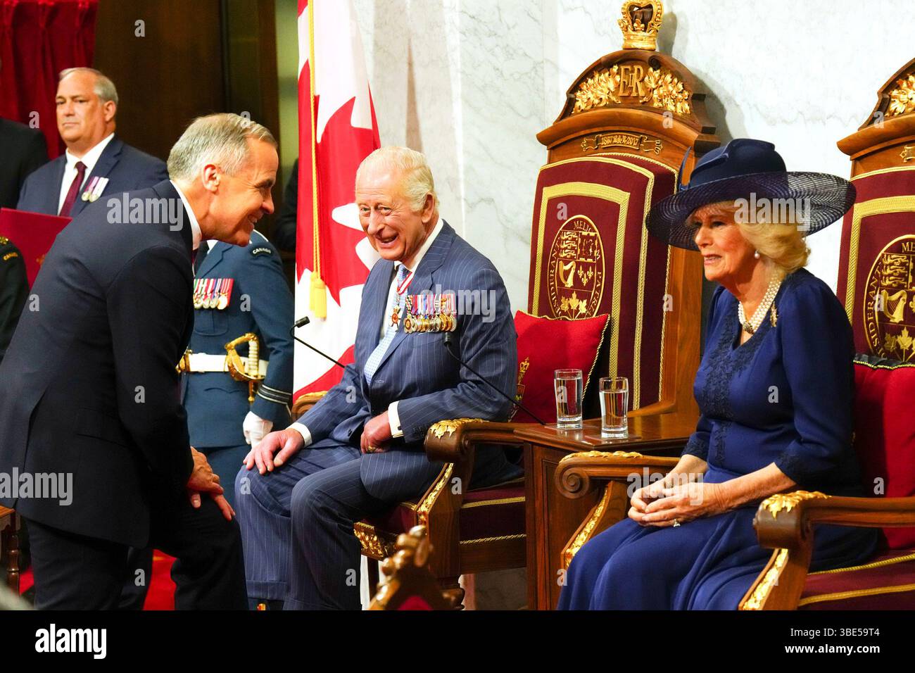 Canada Prime Minister Mark Carney talks King Charles and Queen Camilla ...
