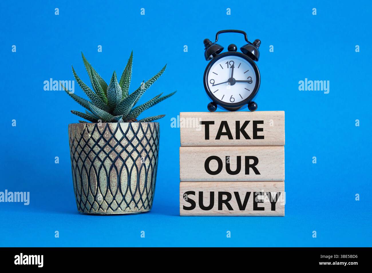 Take our Survey now symbol. Wooden blocks with words Take our Survey ...