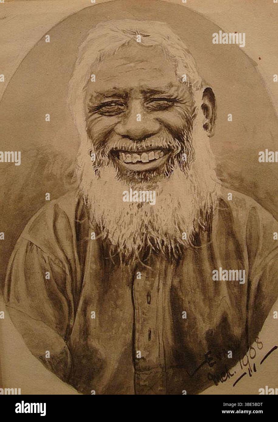 Jessie Lavington Evans - Australian School Sepia oval portrait ...