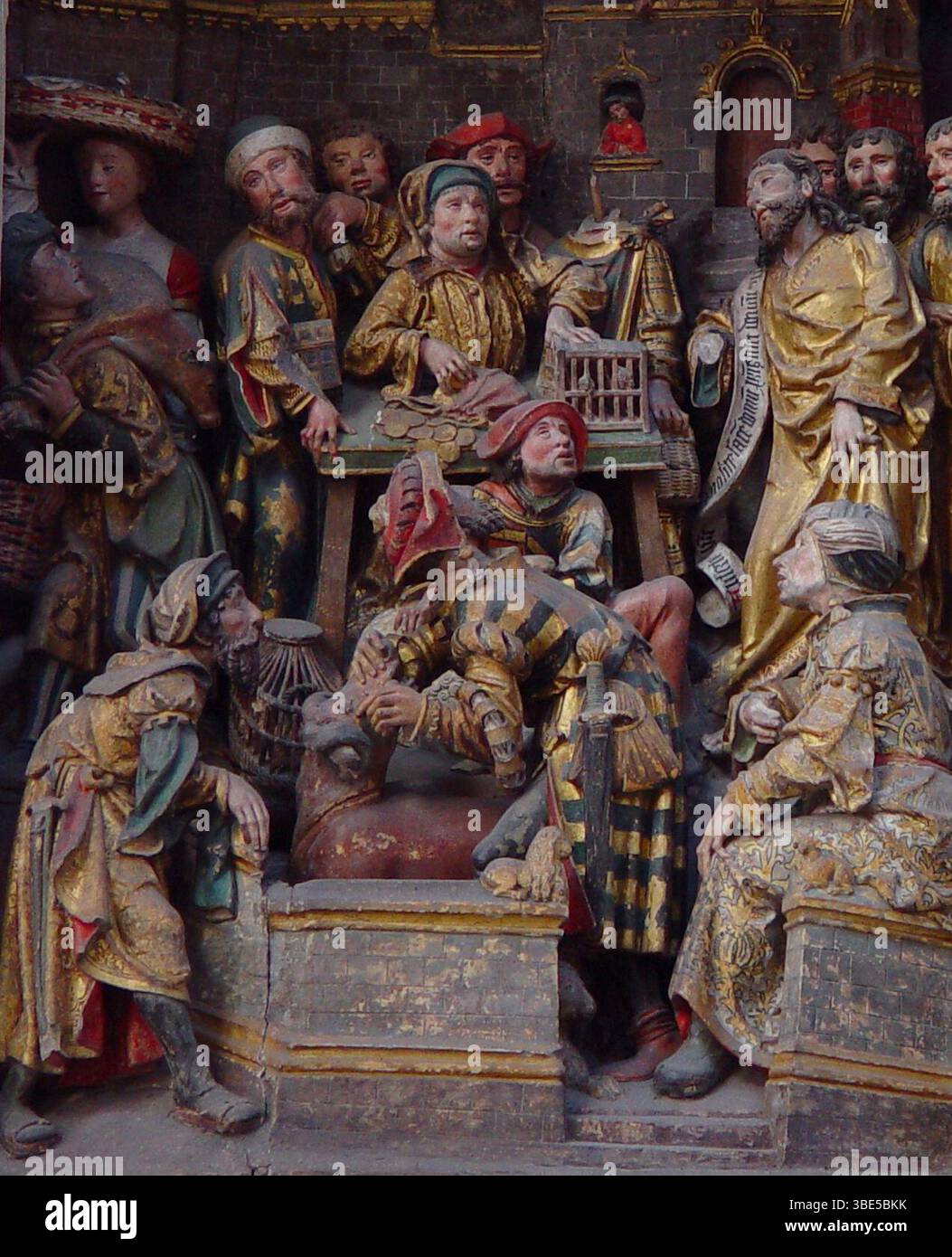 Jesus' cleansing of the Temple Stock Photo - Alamy