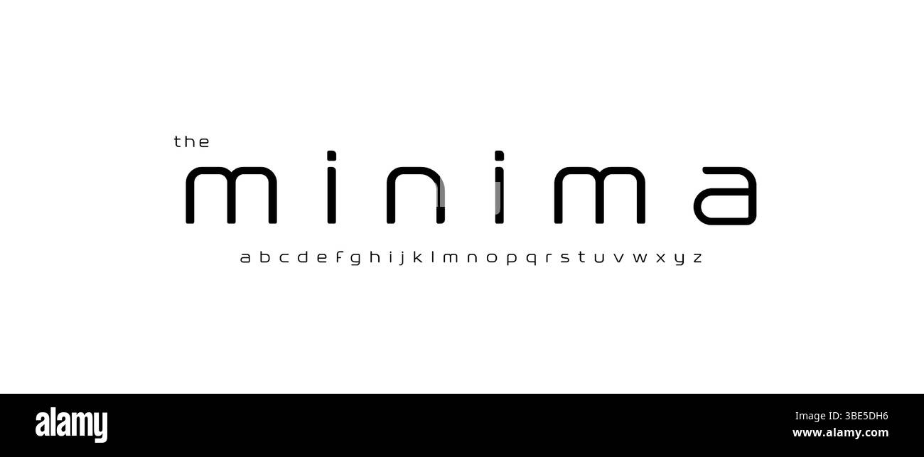 Minimal logo alphabet, futuristic sans serif letters, clean geometric ...