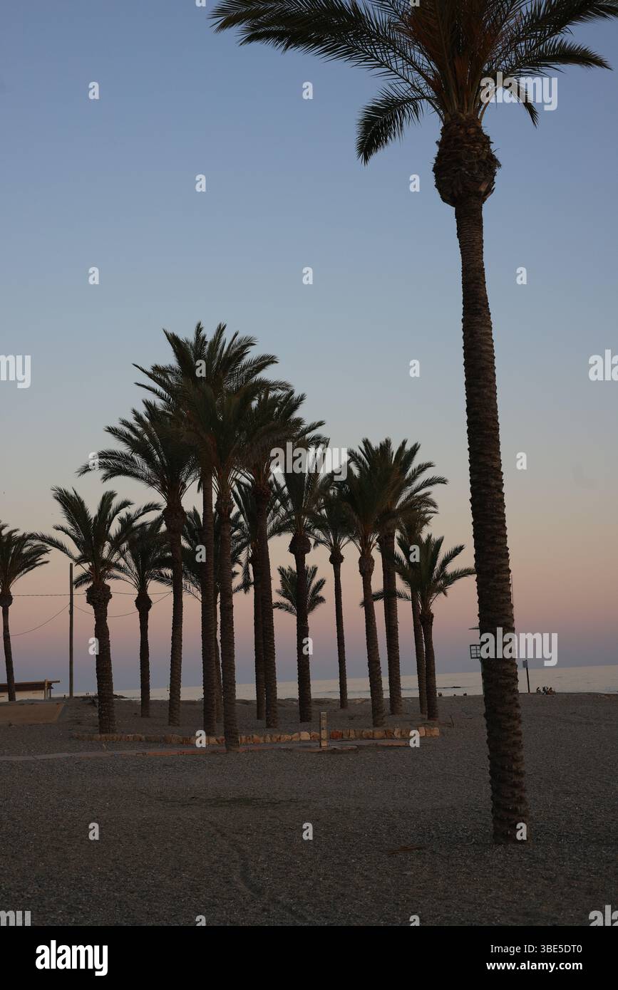 sunset at the beach in spain Stock Photo - Alamy