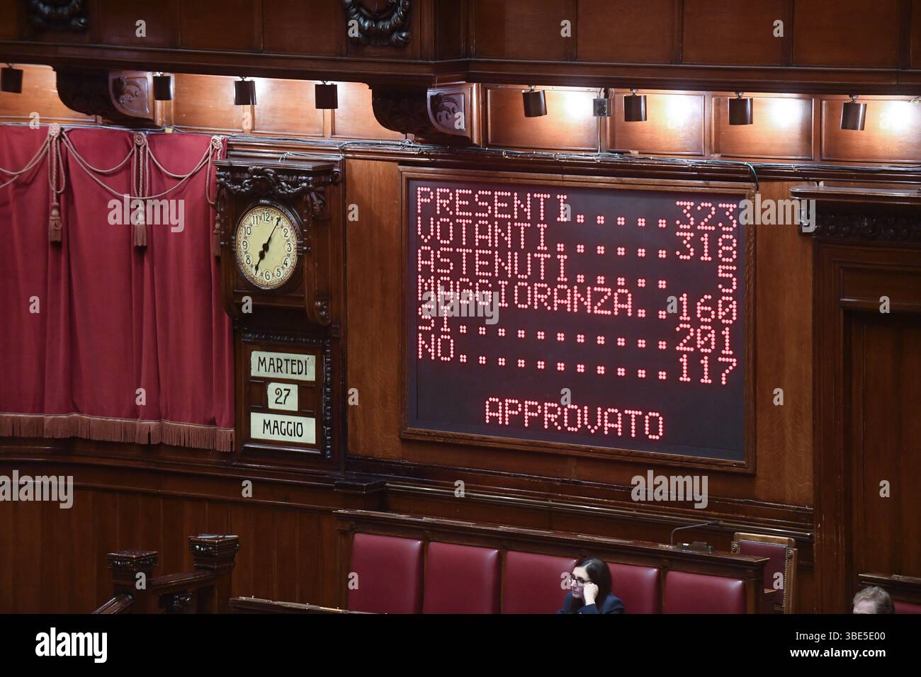 Rome, Italy. 27th May, 2025. Rome, Chamber of Deputies vote of ...