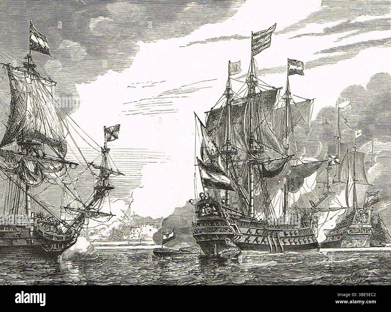Dutch Admiral Michiel de Ruyter, on the Medway in 1667 during the ...