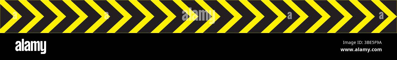 A bold yellow and black chevron stripe design used for safety warnings ...