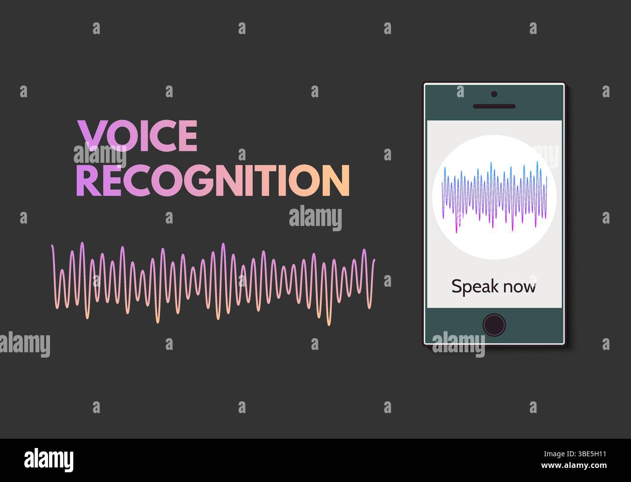 Voice recognition. Mobile phone with program of voice recognition on ...