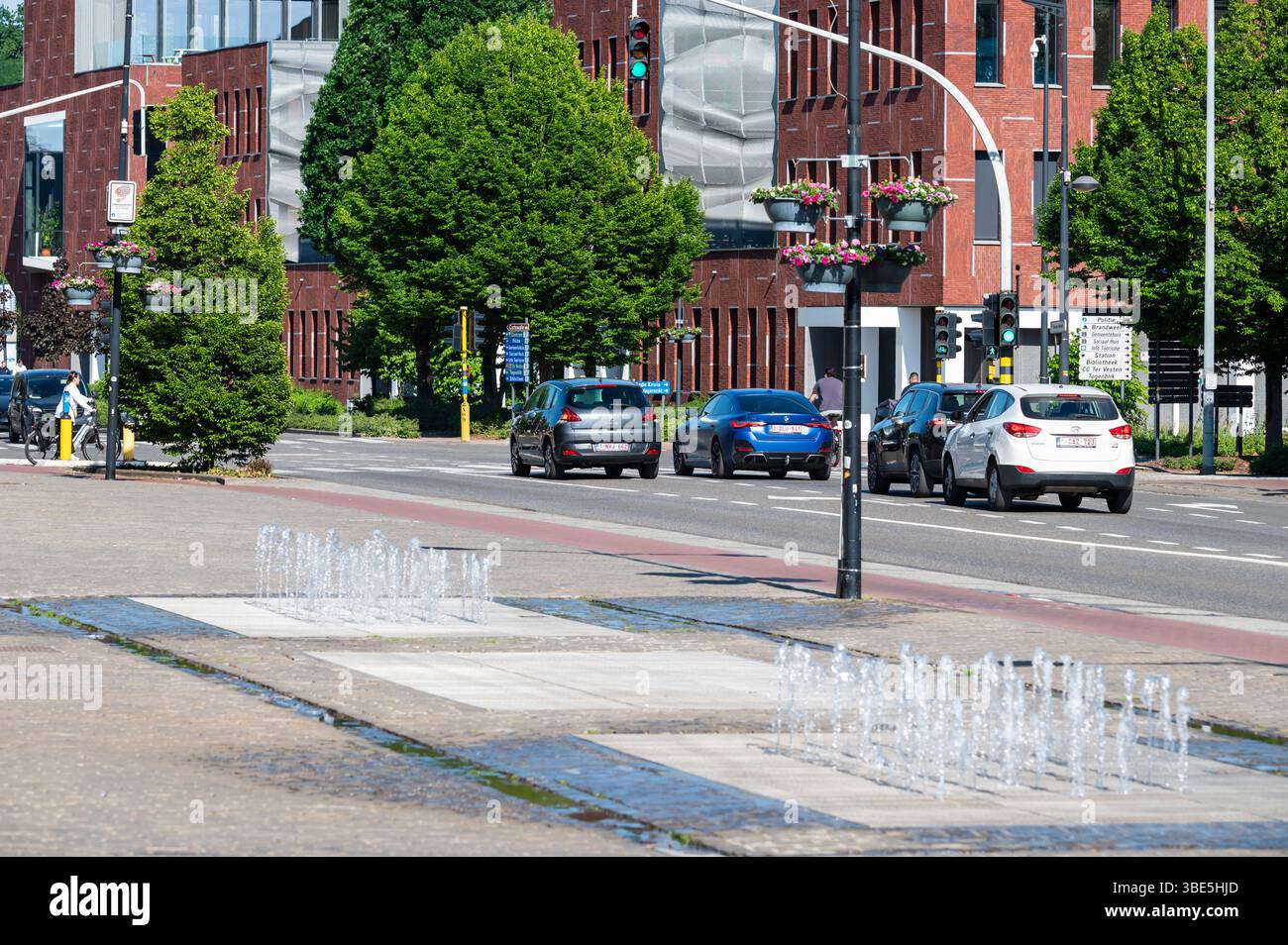 The town hall or gemeentehuis of the city of Beveren, East Flanders ...