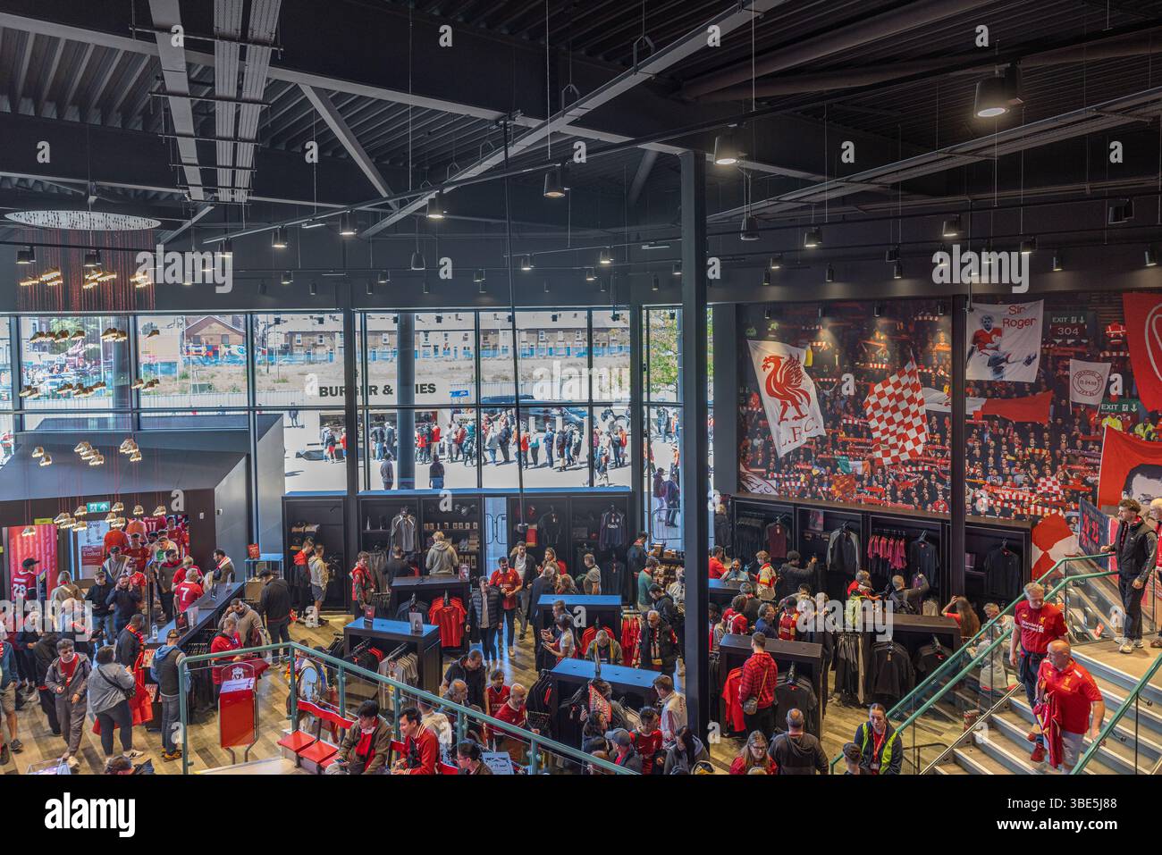Interior of the official Liverpool FC Club Store at Anfield Stadium ...