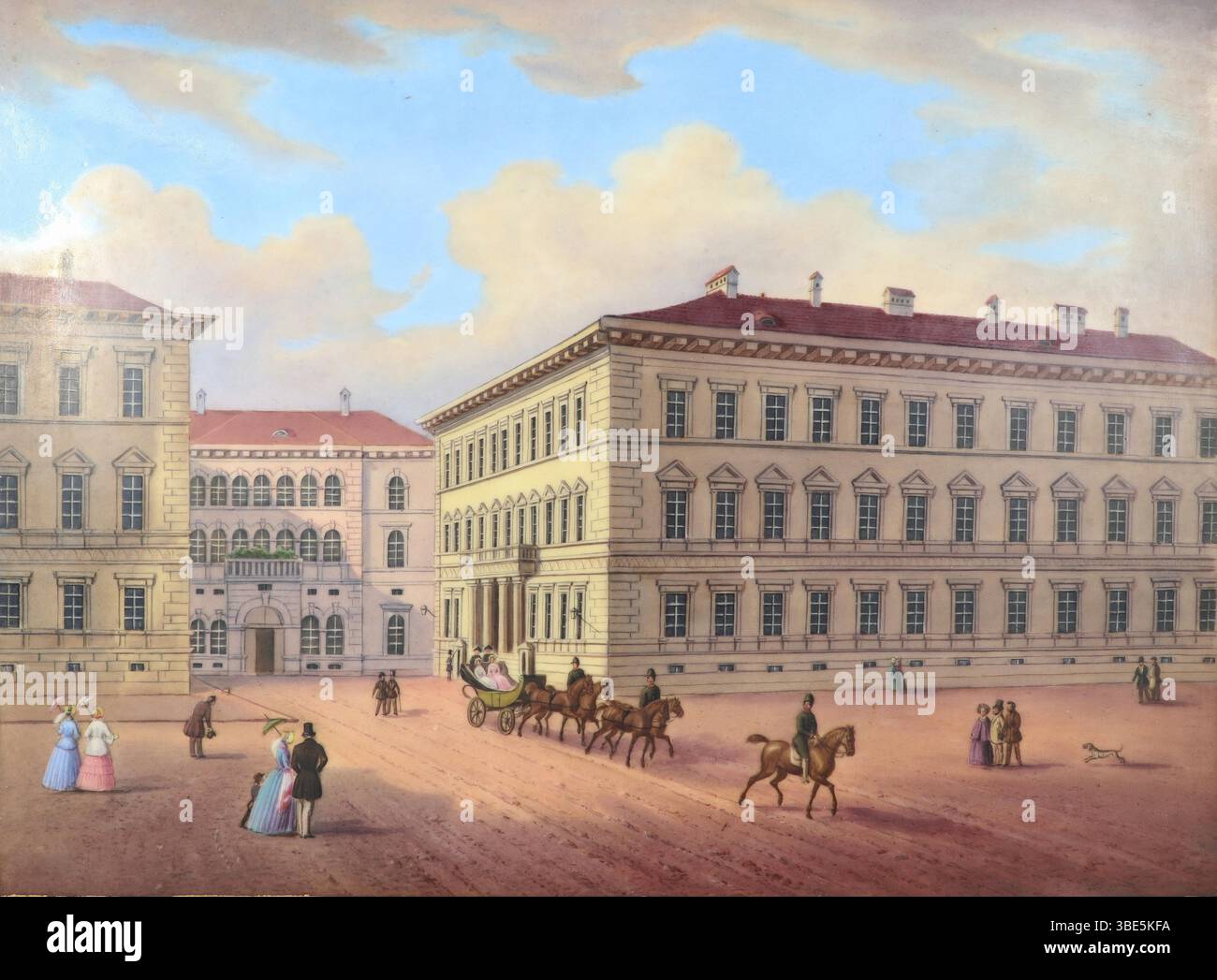 Odeonsplatz with the palace of Prince Luitpold, (now Palais ...