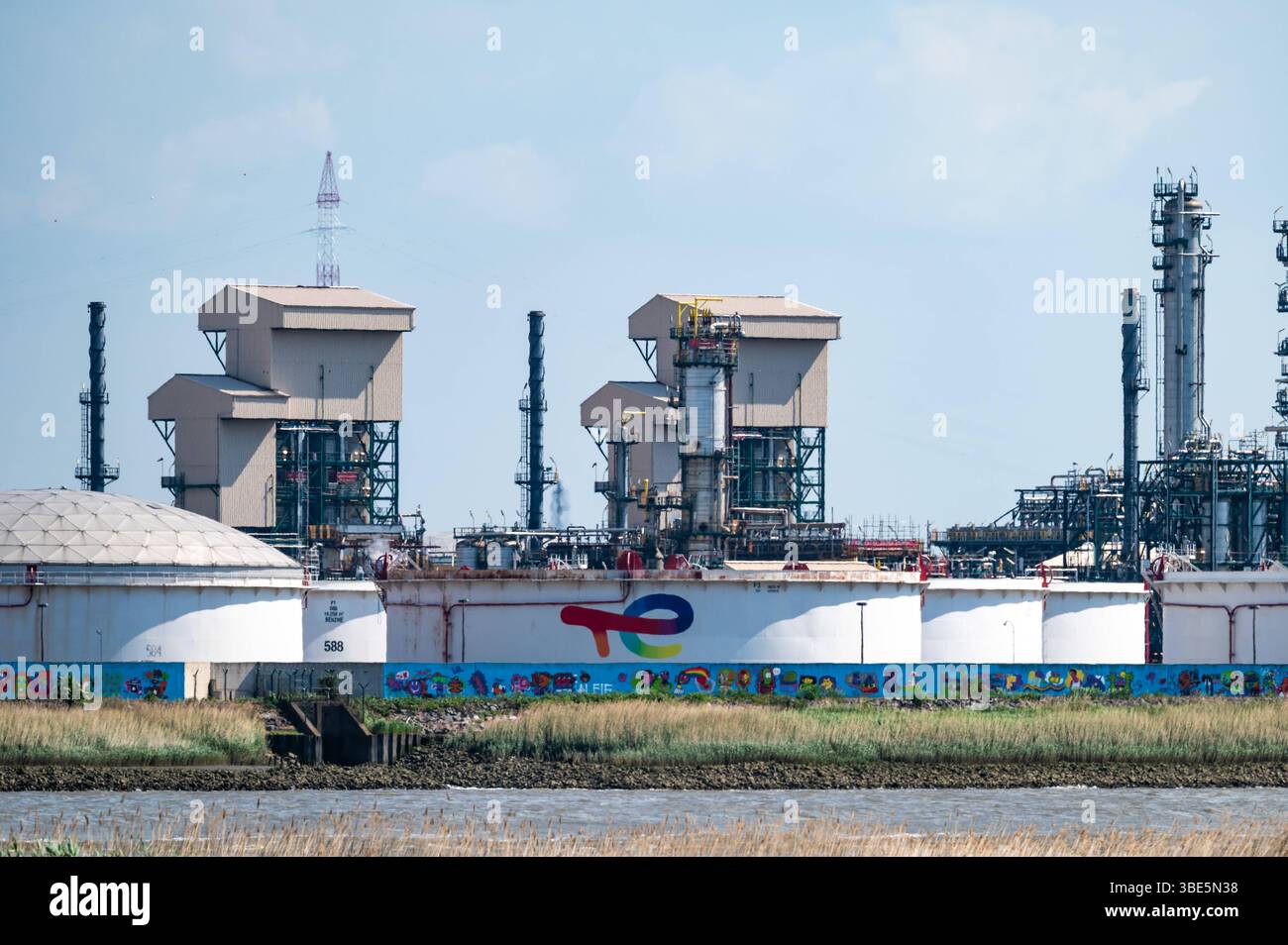 Total Energies oil refinery at the Port of Antwerp, Belgium 17 May 2025 ...