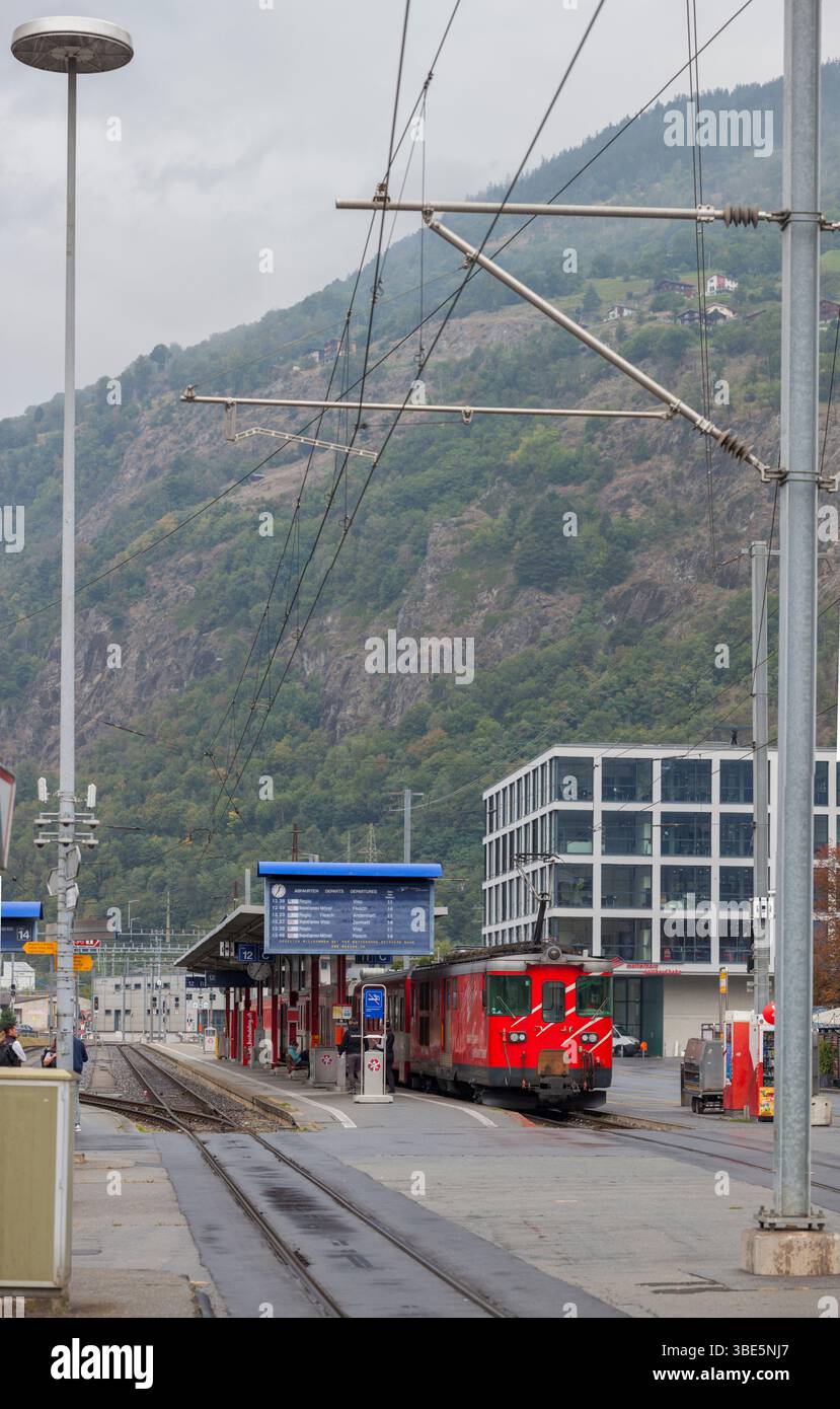 Matterhorn Gotthard Bahn Deh 4/4 meter gauge electric motor luggage van ...