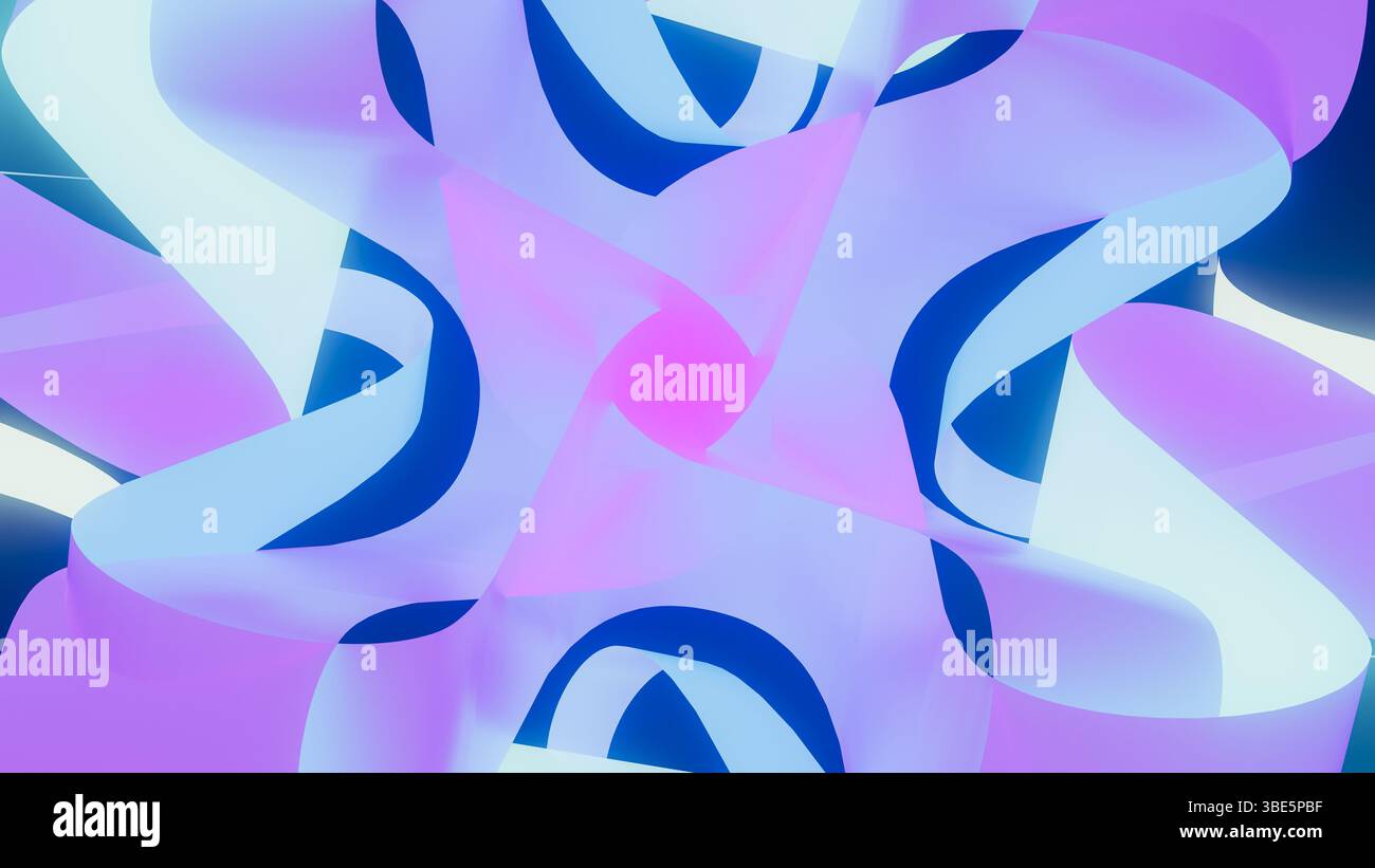 Bright neon lights form dynamic shapes that intertwine, showcasing an ...