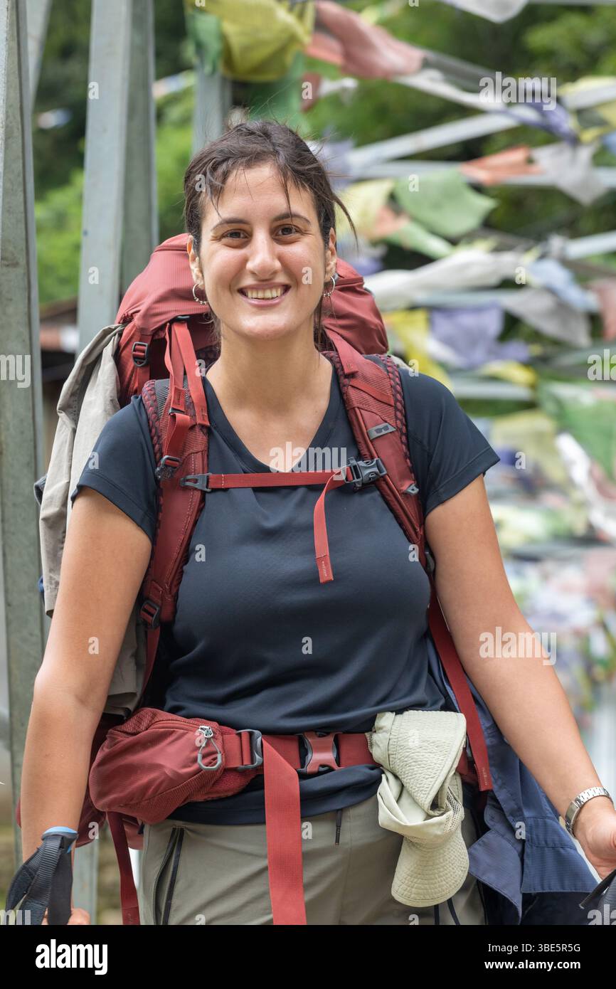Woman embarks on hiking adventure hi-res stock photography and images ...