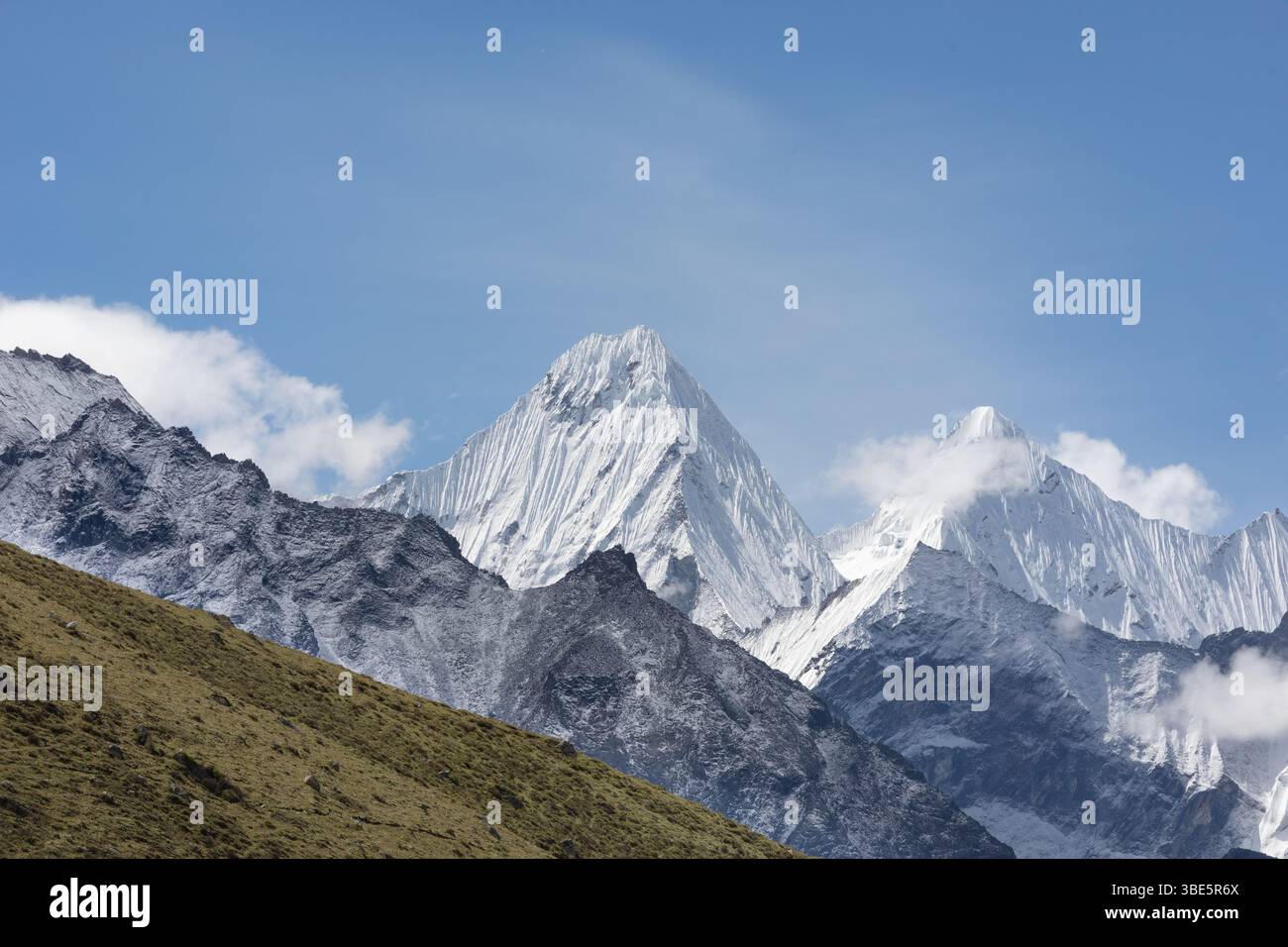 The image captures the breathtaking view of Mount Everest, with its ...
