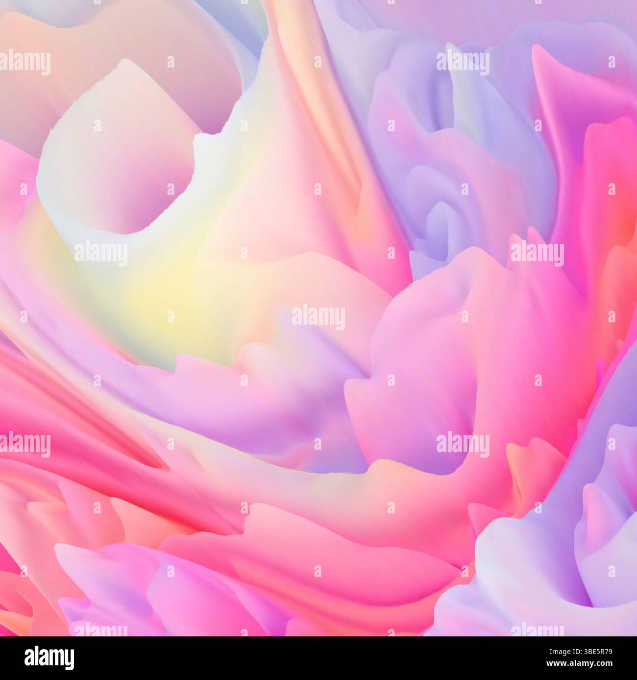 A vibrant illustration featuring dynamic bursts of pastel colors ...