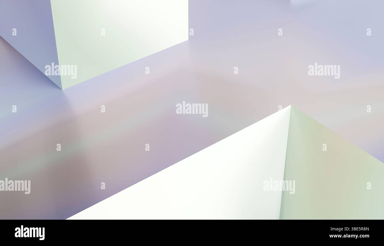 Abstract composition featuring geometric shapes with soft gradients and ...