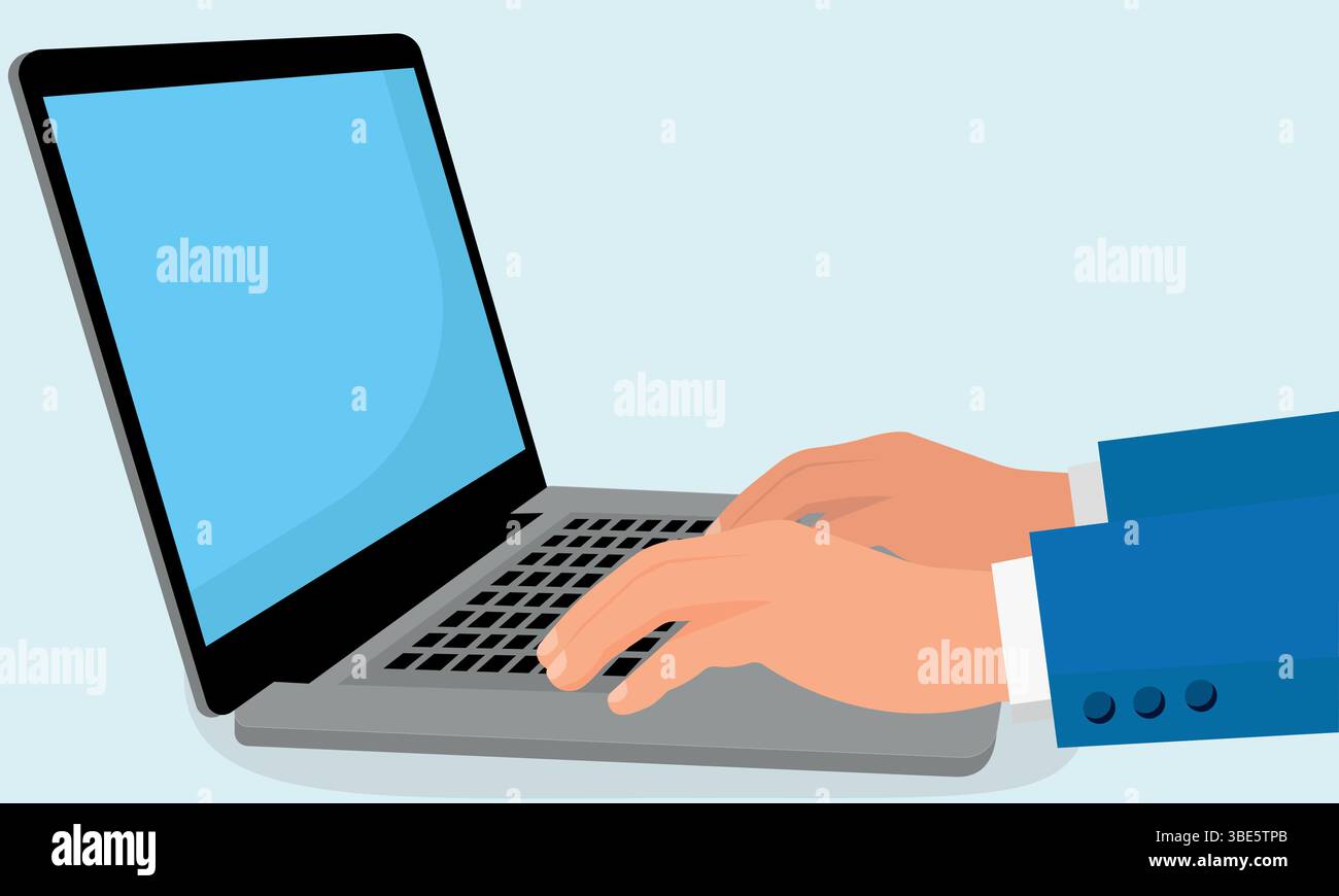 Joy typing Stock Vector Images - Alamy