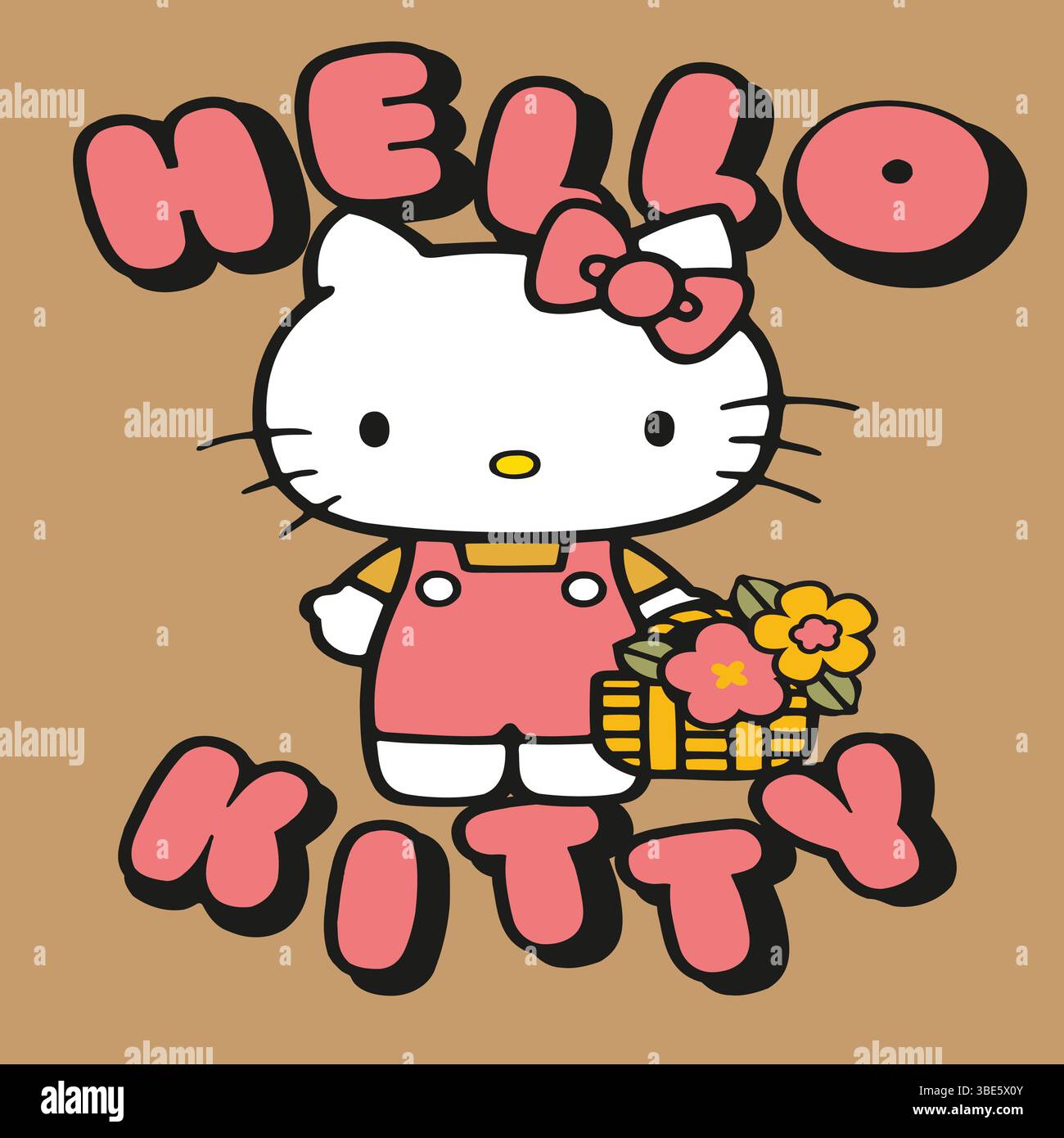 Hello kitty design wallpaper in cartoon hi-res stock photography and ...