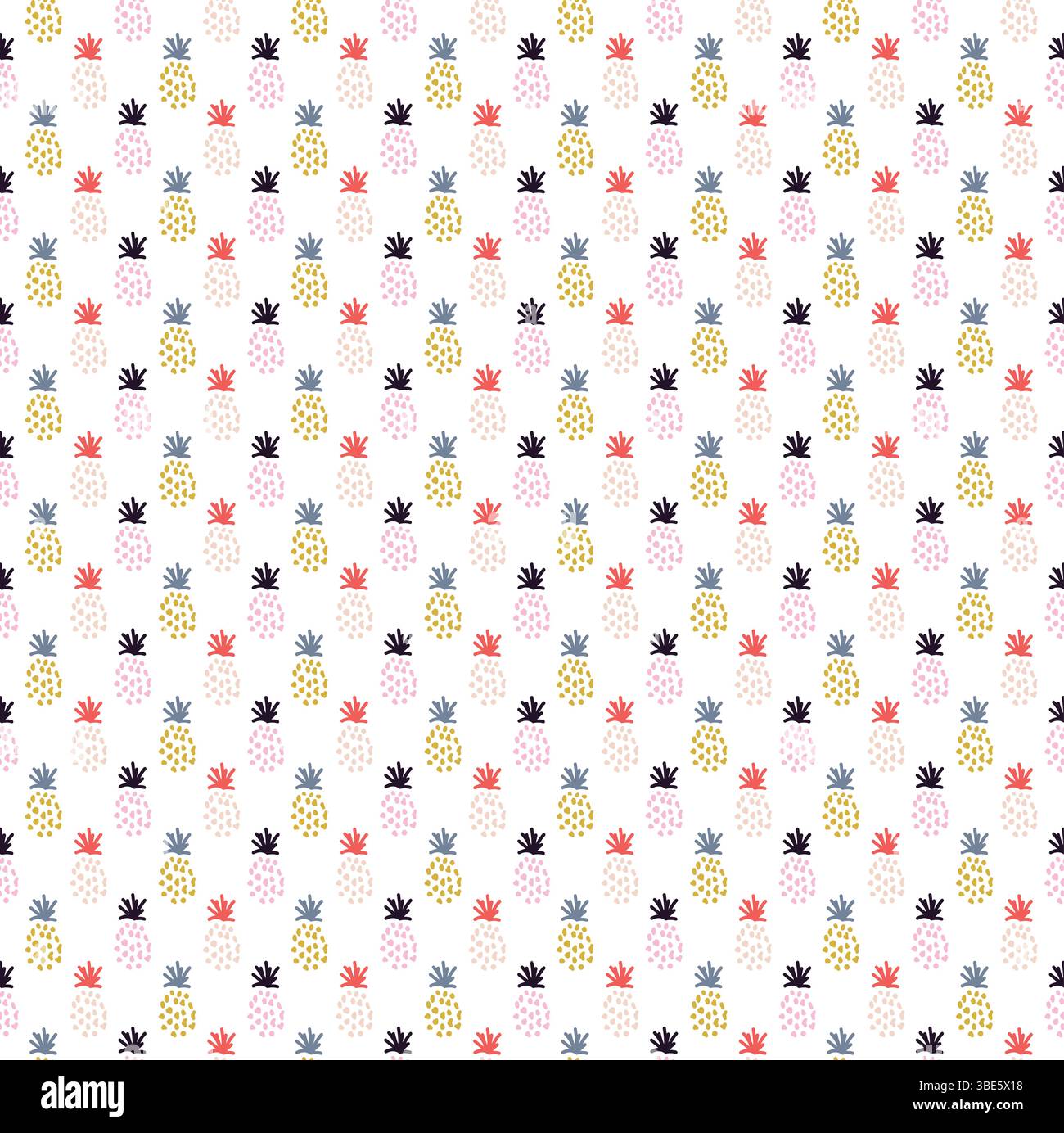 Seamless pastel pineapple pattern for fabric and digital designs Stock ...
