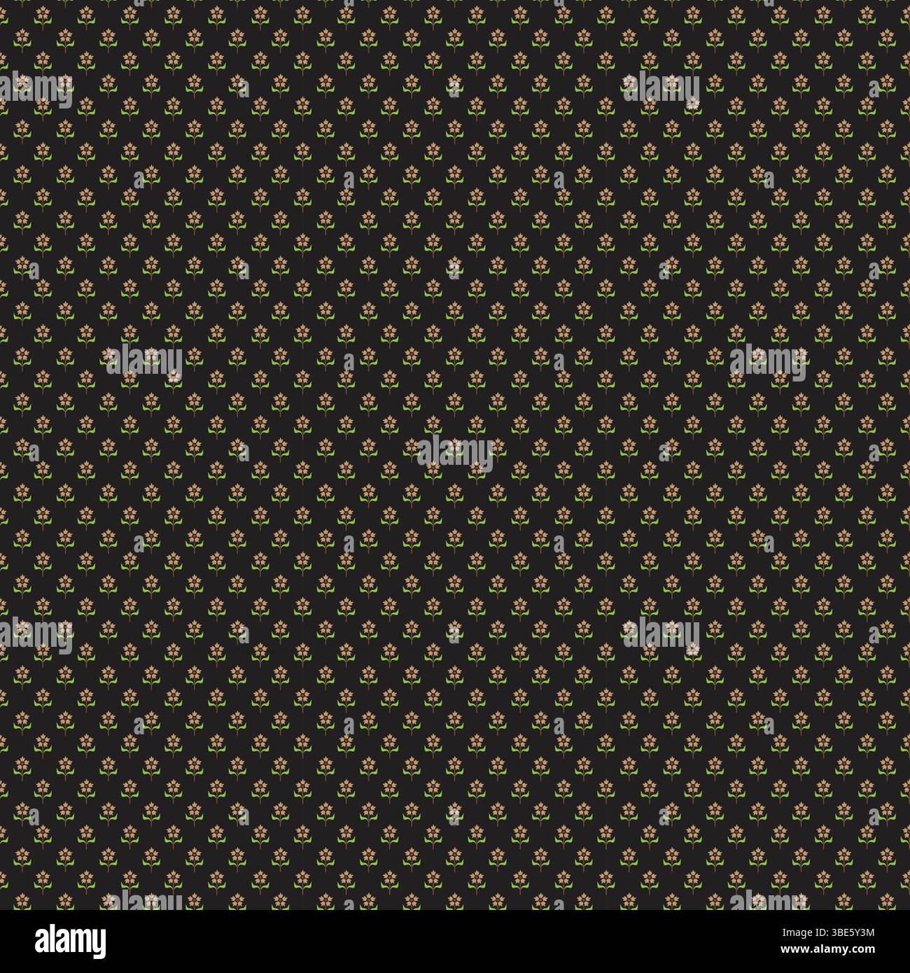 Dark background small floral pattern seamless repeat textile design ...