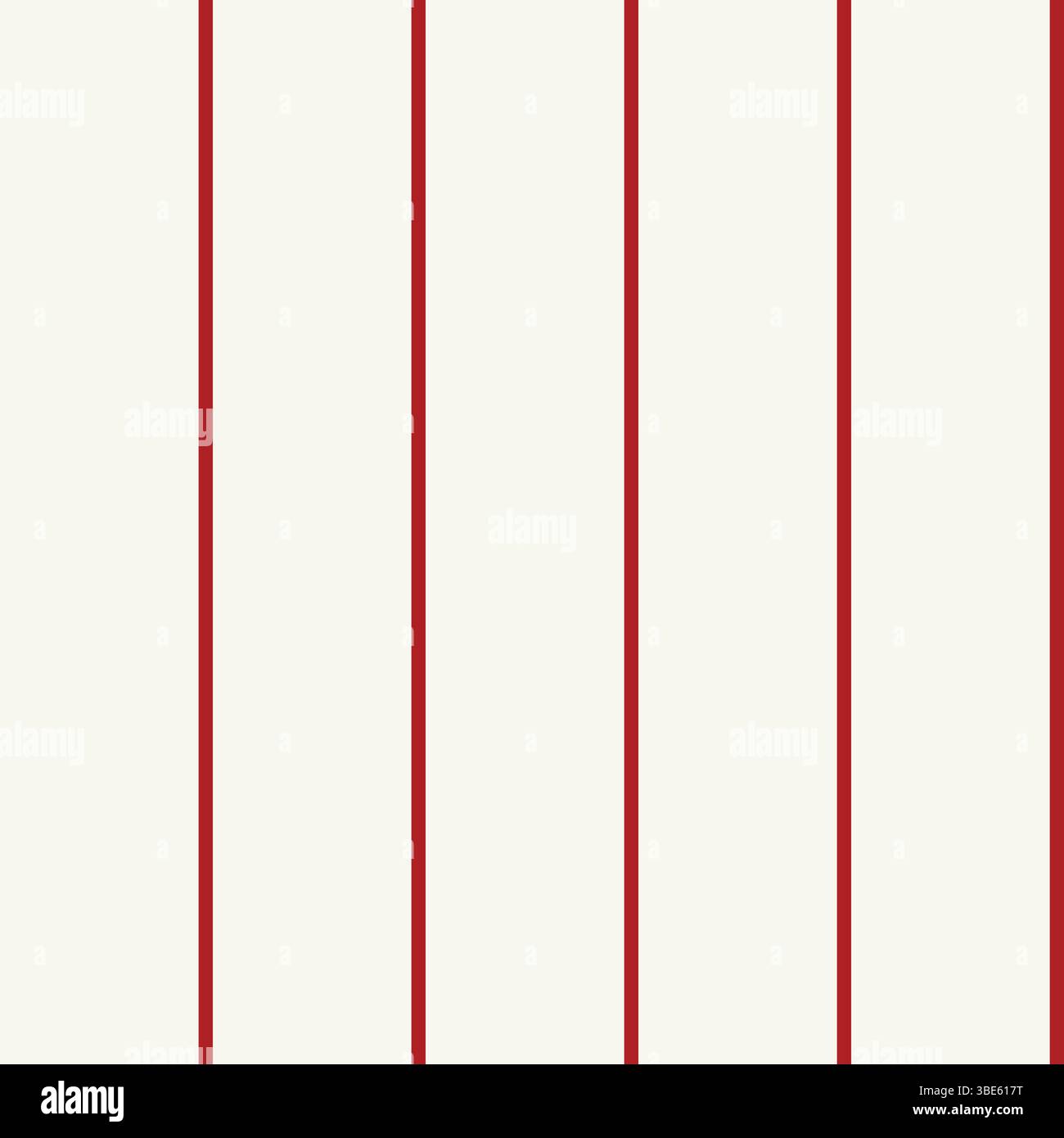 Classic vertical stripe pattern in burgundy red and off white fabric ...