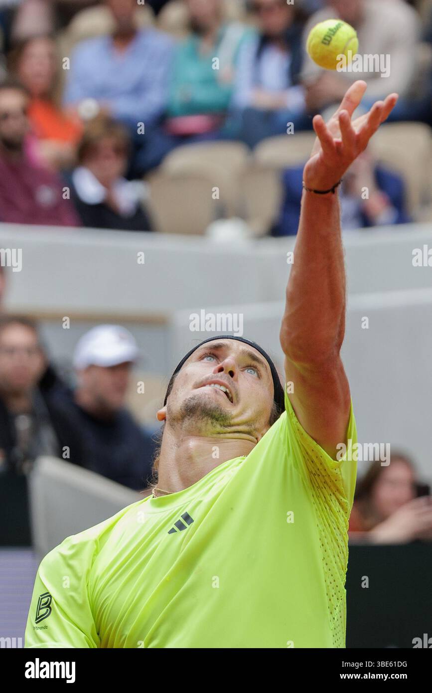 Alexander Zverev of Germany during the Roland-Garros 2025, French Open ...