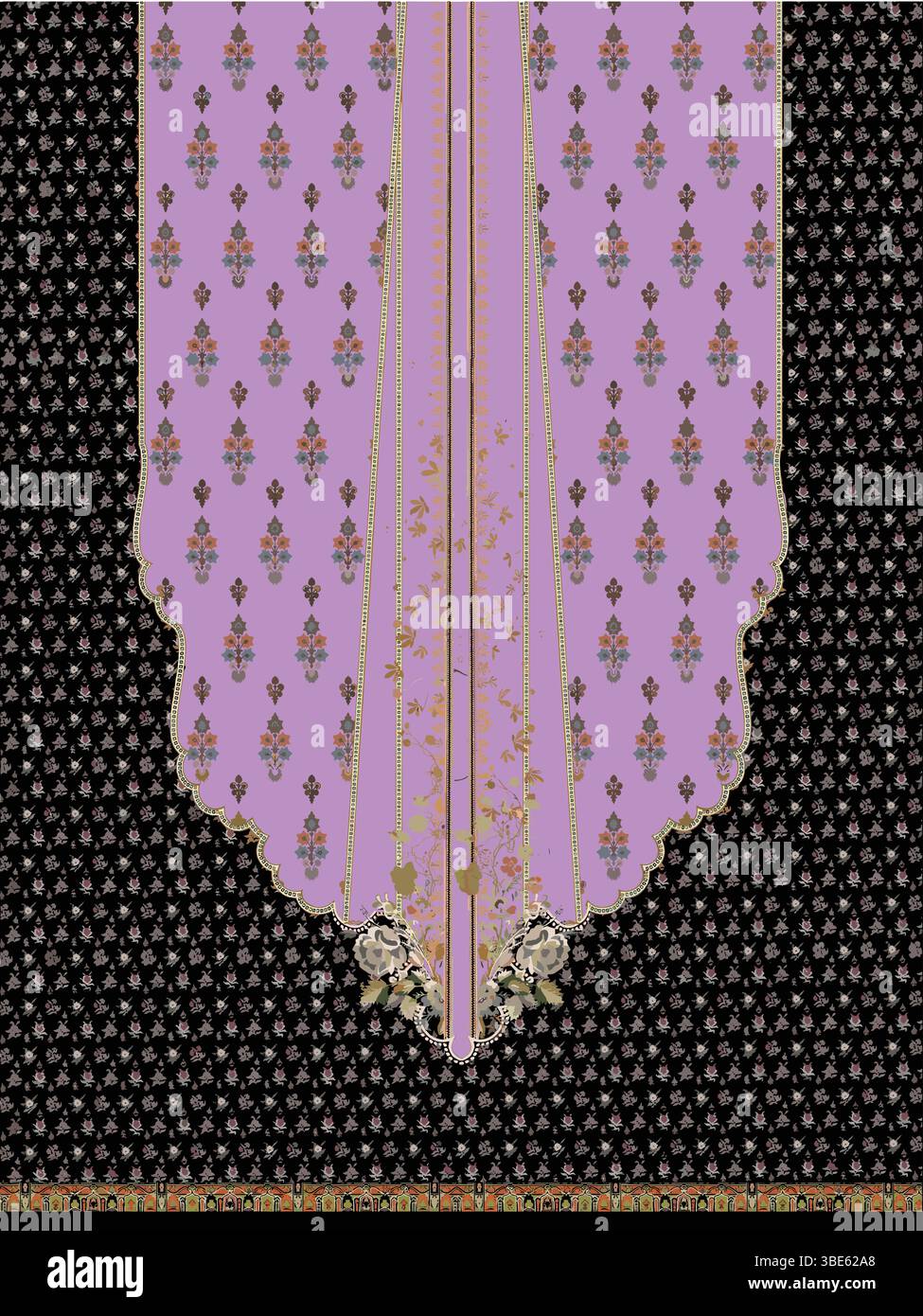 Lilac black textile design hi-res stock photography and images - Alamy