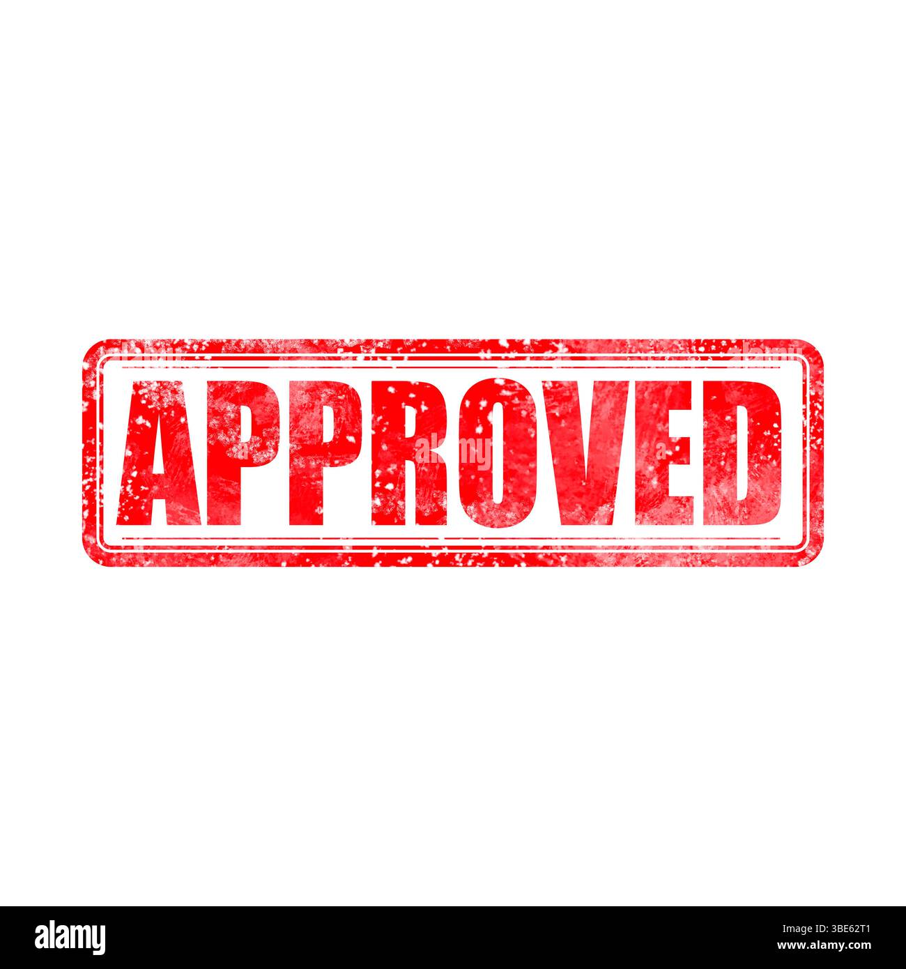 Red stamp with word Approved on white background Stock Photo - Alamy