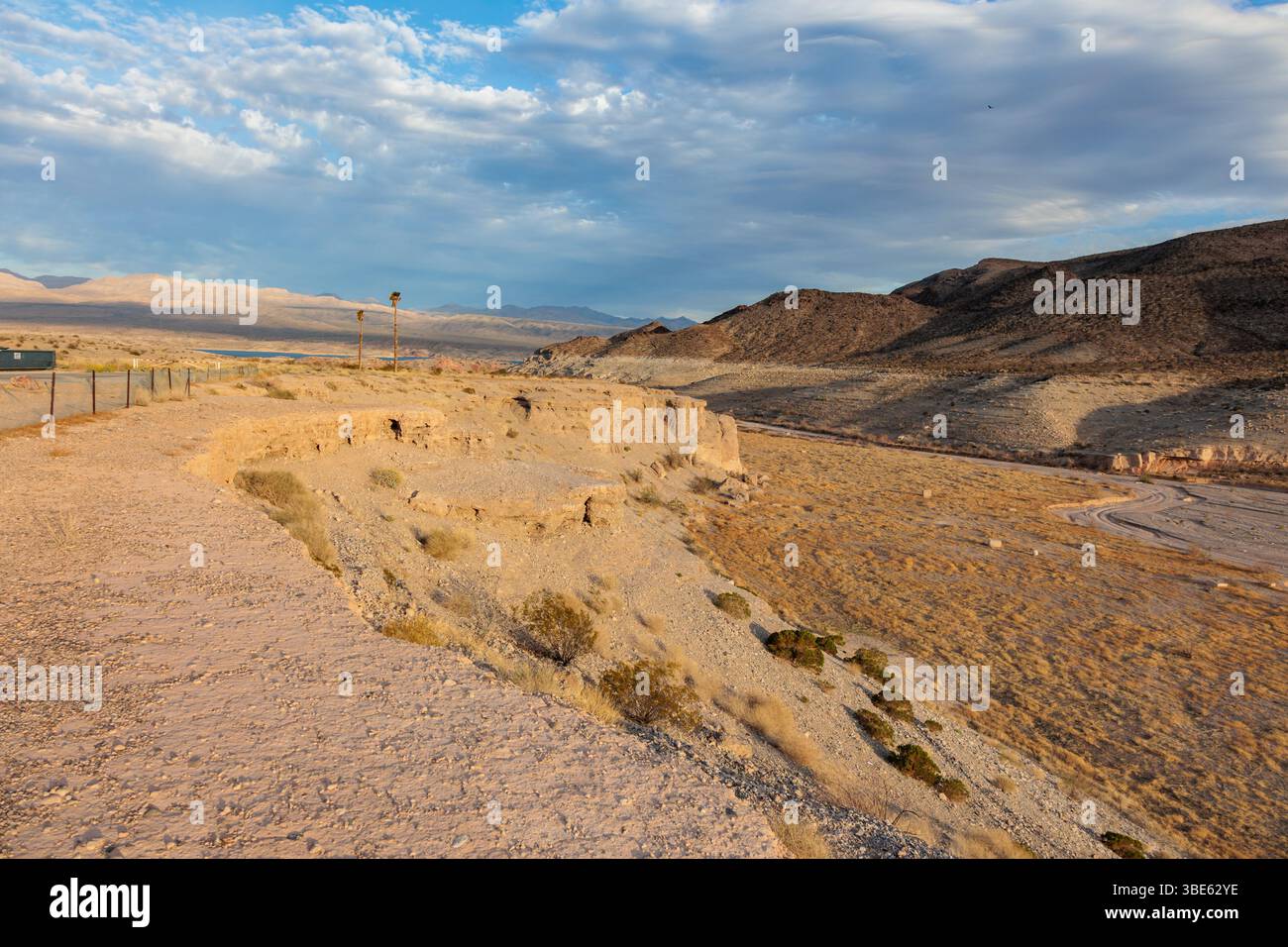 Echo wash drains into the Overton Arm of Lake Mead at Echo Bay, Nevada ...