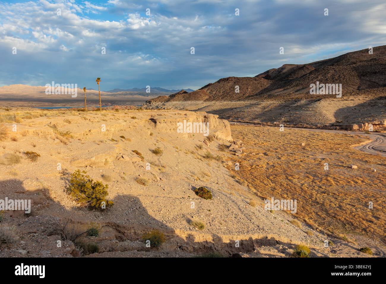 Echo wash drains into the Overton Arm of Lake Mead at Echo Bay, Nevada ...
