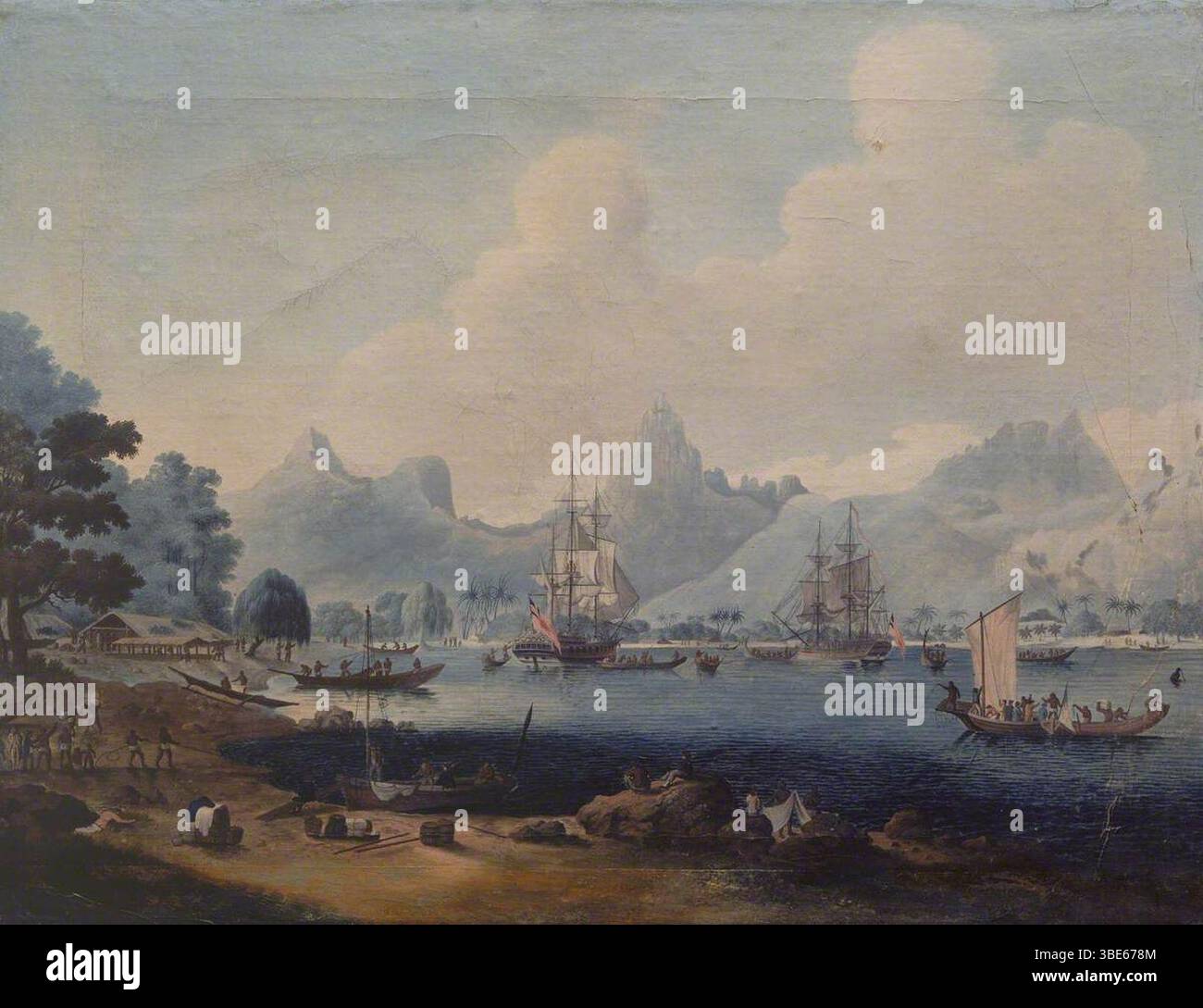 John Cleveley the younger (1747-1786) (style of) - HMS 'Resolution' and ...