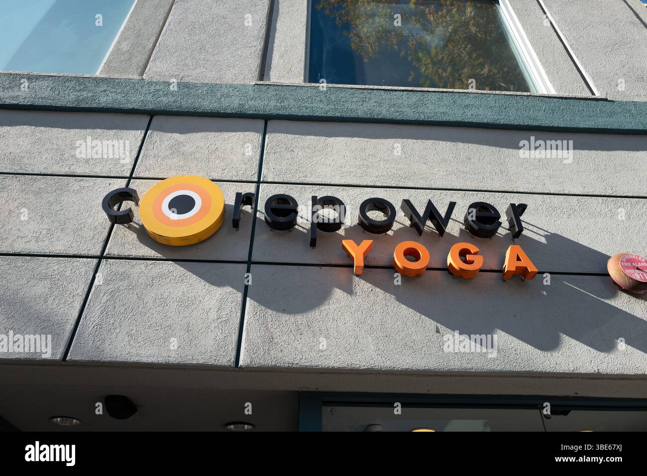 San Francisco, USA. 07th Nov, 2024. Facade of CorePower Yoga studio ...