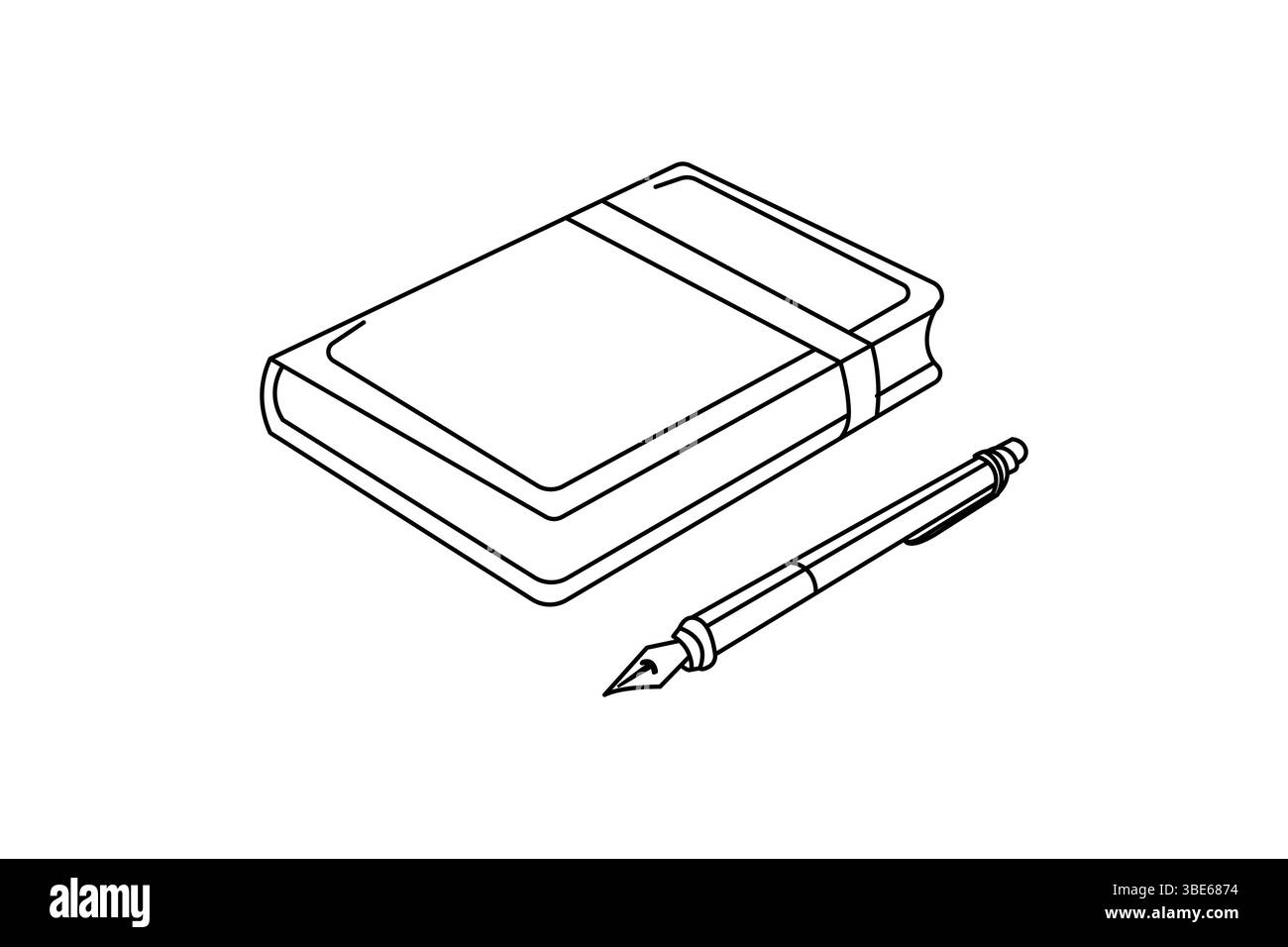 Book outline vector illustration and editable stroke, education, idea ...