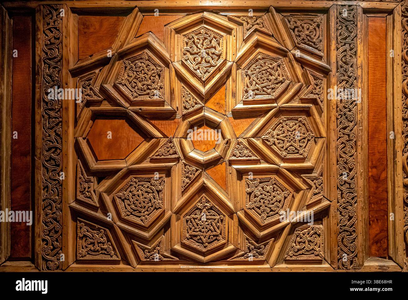 Ancient door with wooden David Star in Davids Samling Museum in ...