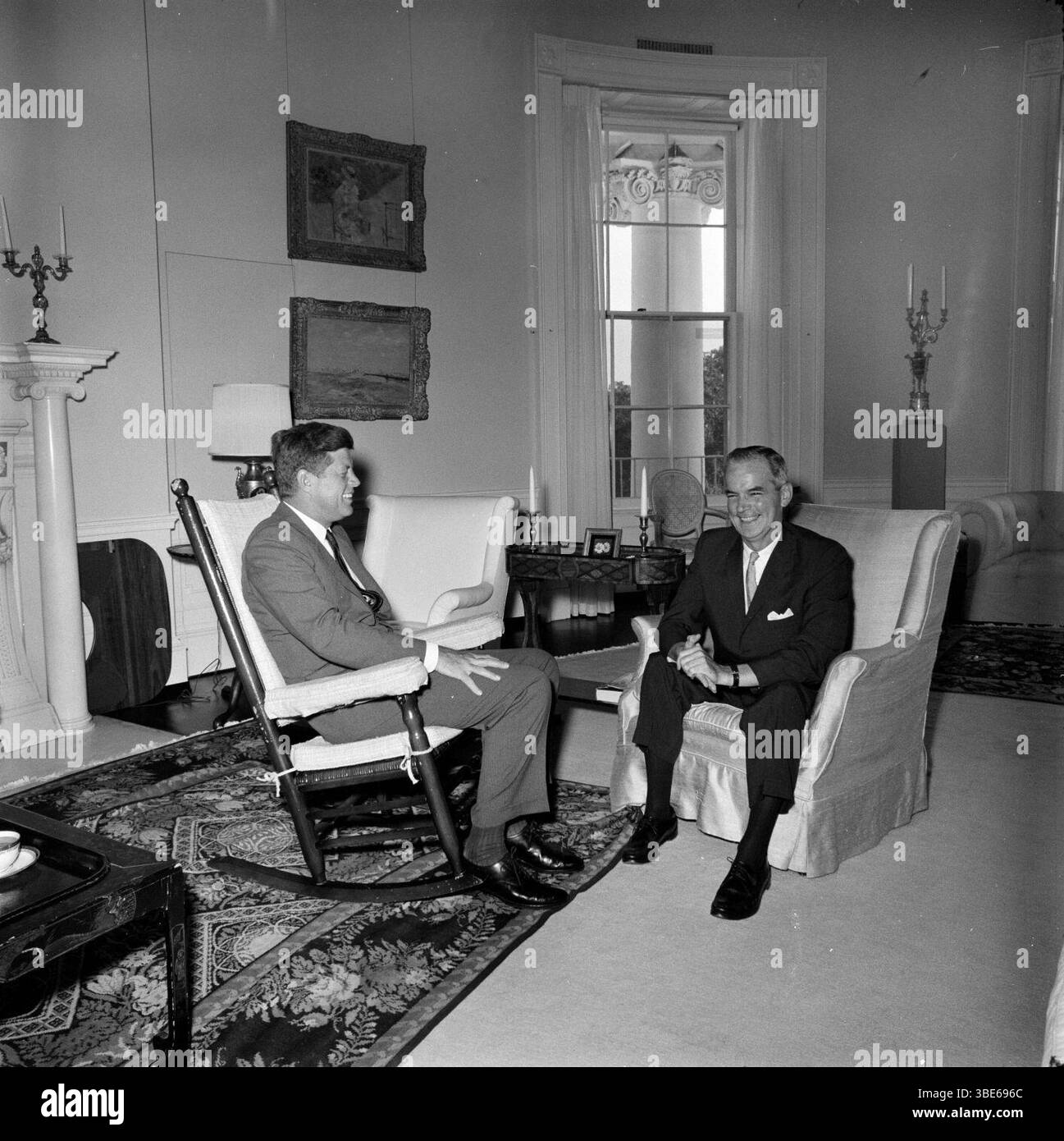 John F. Kennedy with Matthew E. Welsh Stock Photo - Alamy