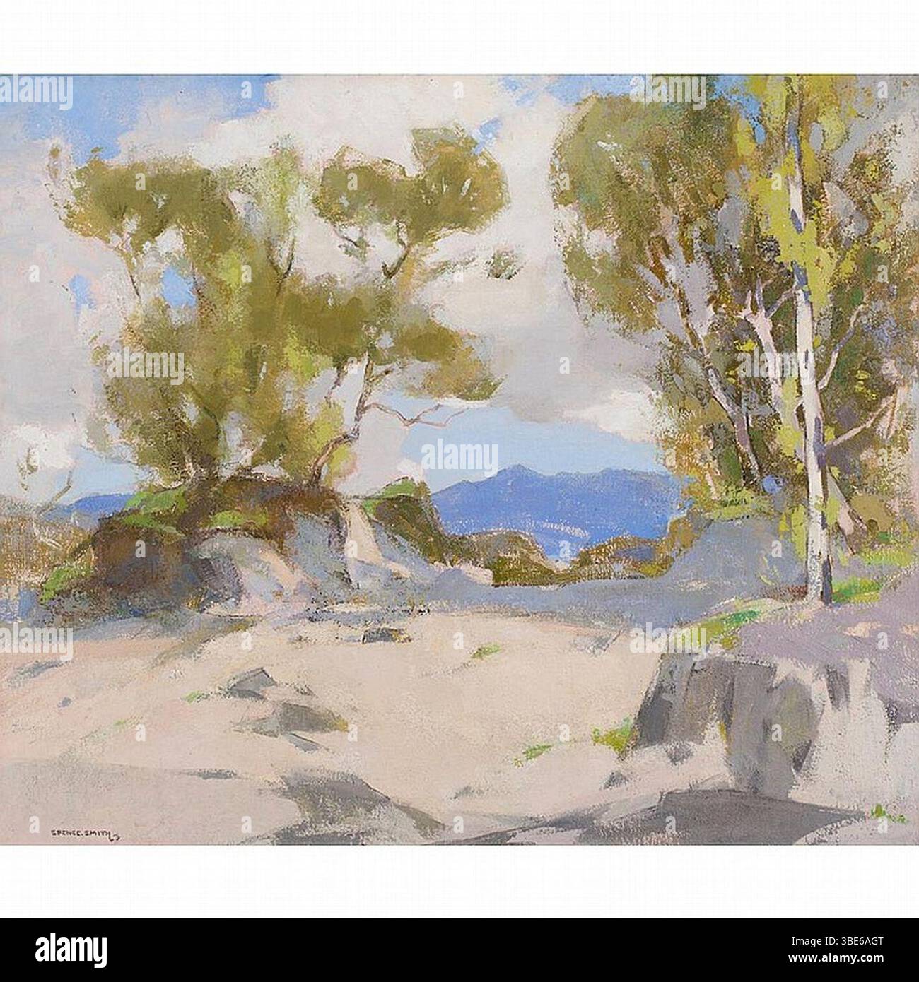 John Guthrie Spence Smith - BEACH SCENE Signed and dated '63, oil on ...