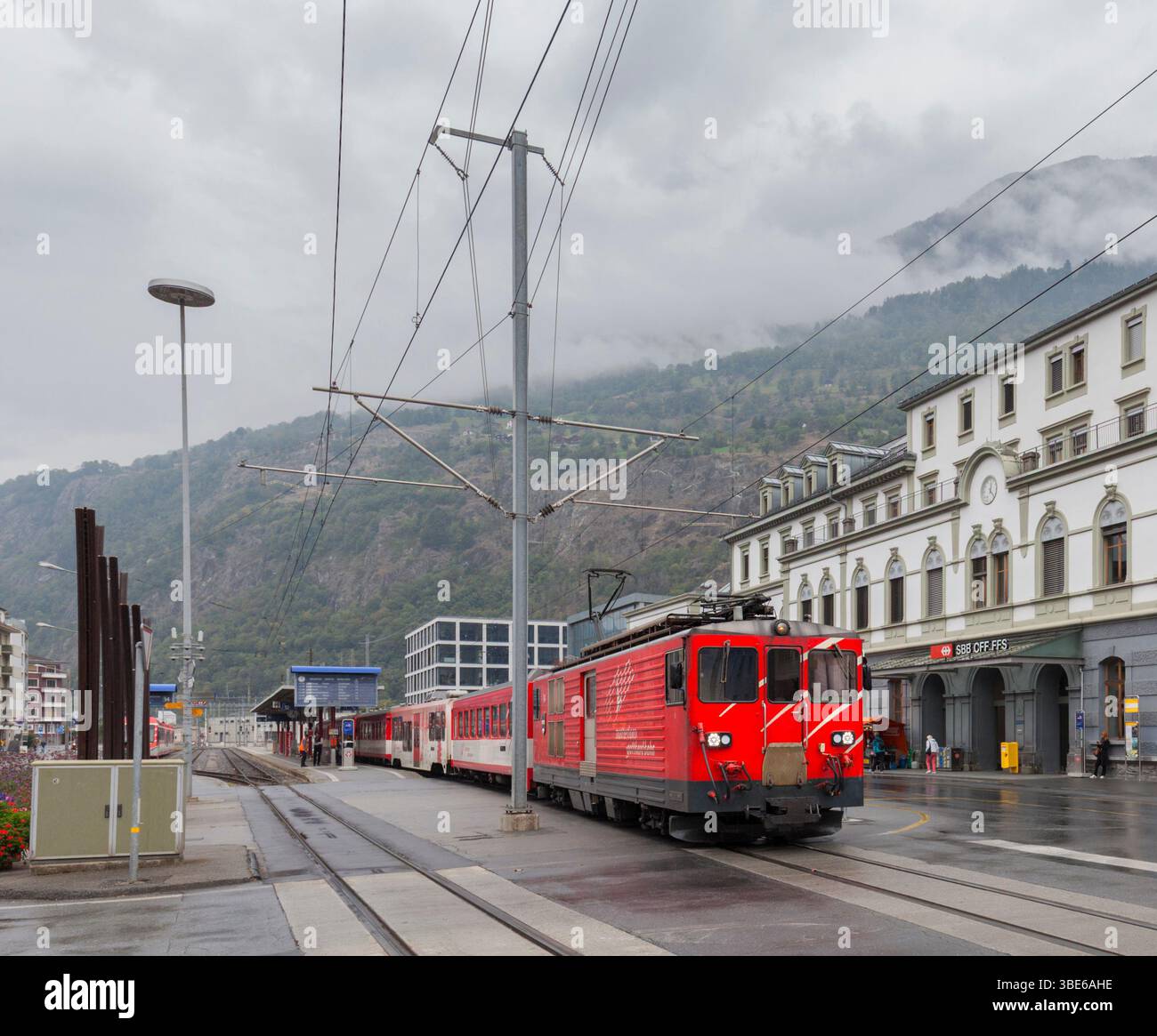 Matterhorn Gotthard Bahn Deh 4/4 meter gauge electric motor luggage van ...