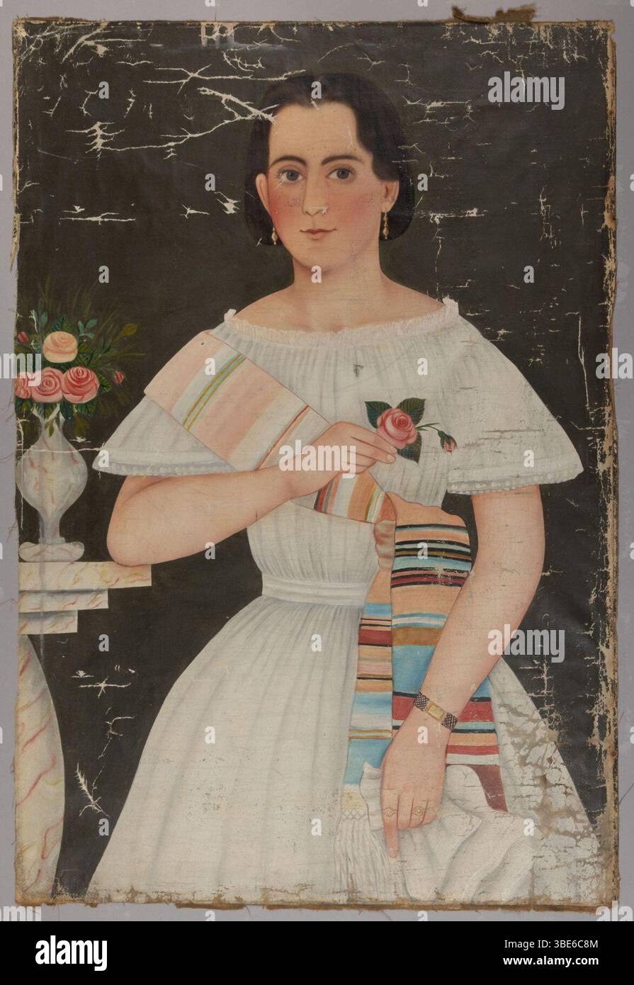 John James Trumbull Arnold - FOLK ART PORTRAIT OF MARY C Stock Photo ...
