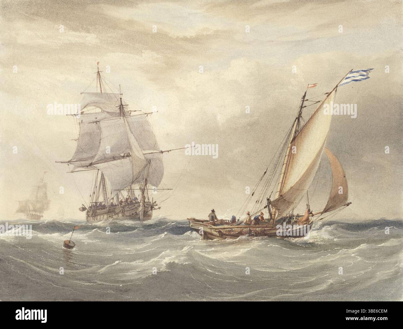 John Joy - and John Cantiloe Joy (British, 1806-1866) A fishing craft ...