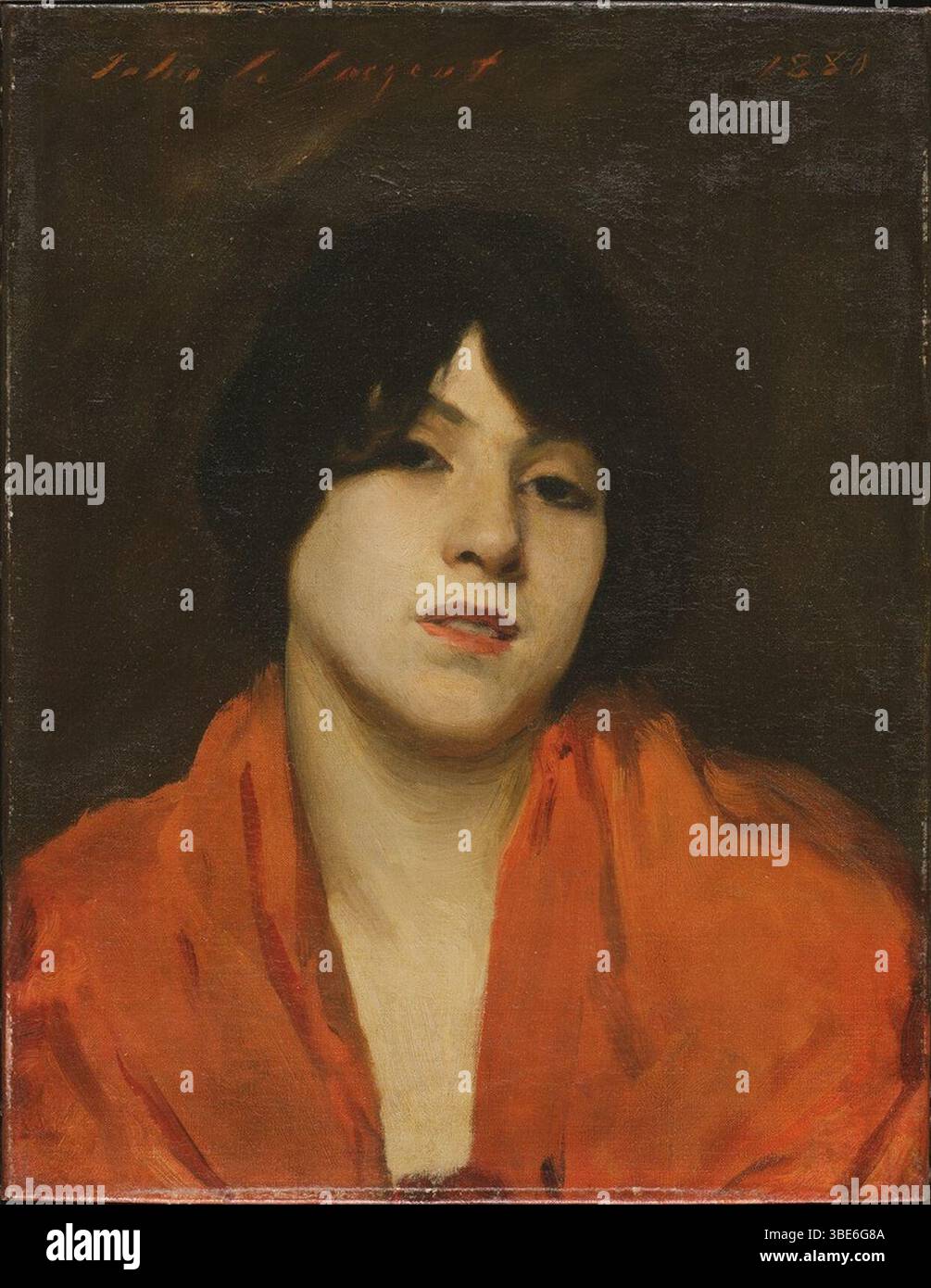 John Singer Sargent - A Venetian Woman in a Scarlet Shawl (''Gigia ...