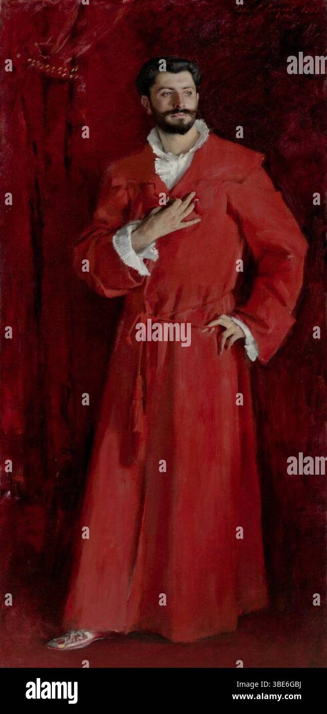 John Singer Sargent - Doctor Pozzi - Inlån Stock Photo - Alamy