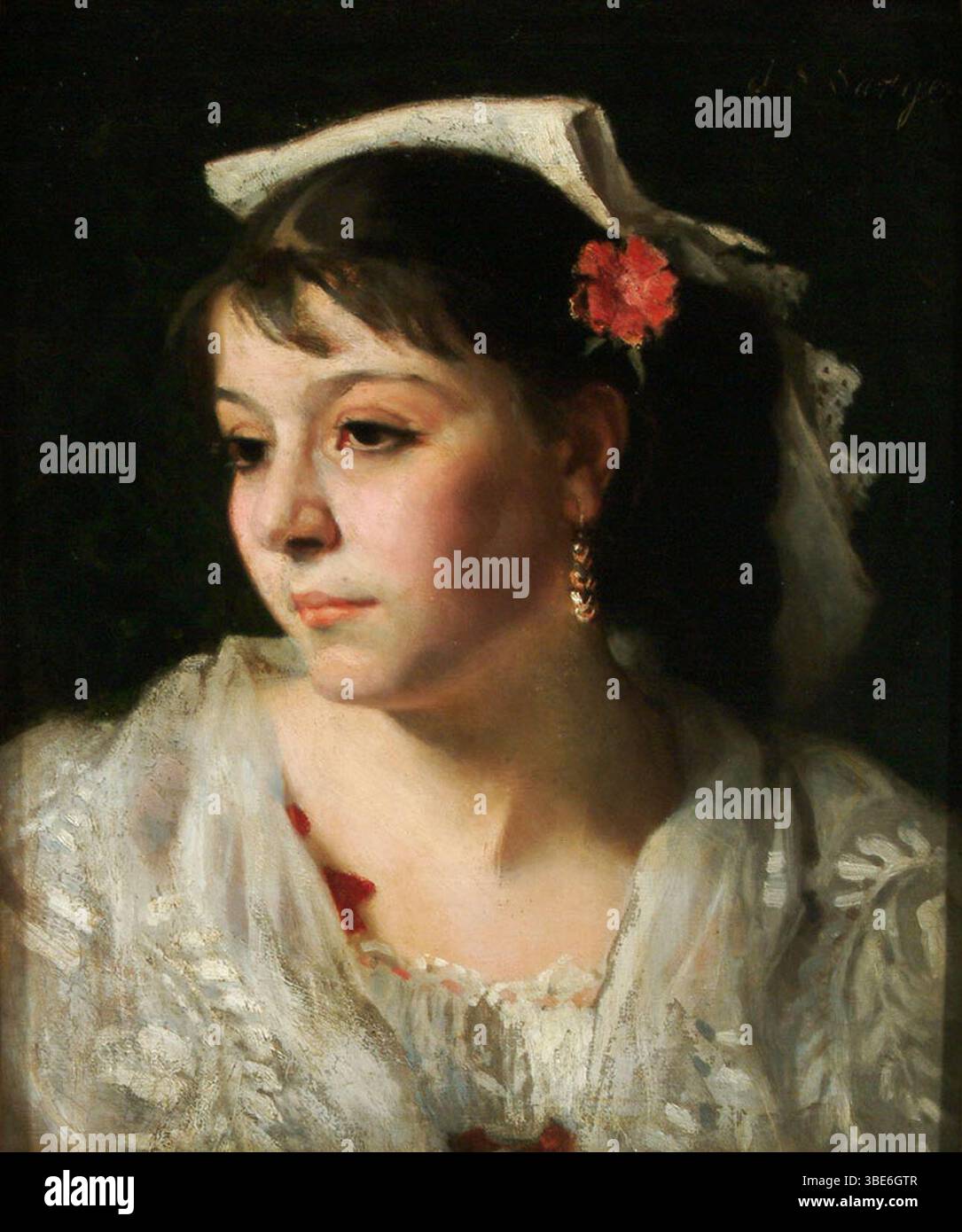 John Singer Sargent (1856-1925) Head of an Italian Woman, c. 1881 Oil ...