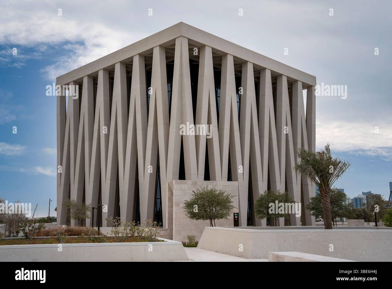 The Abrahamic Family House in Abu Dhabi rises with strong columns and a ...