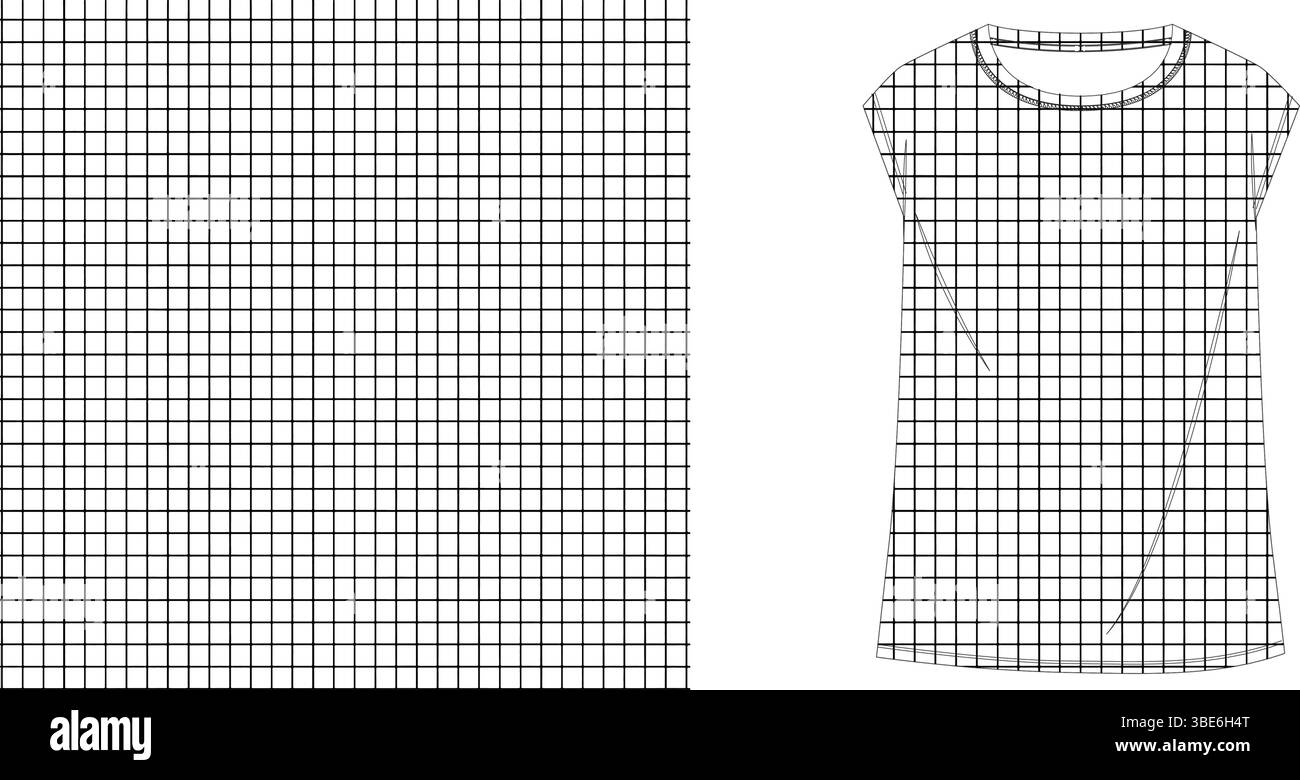 Fabric texture check vector Black and White Stock Photos & Images - Alamy