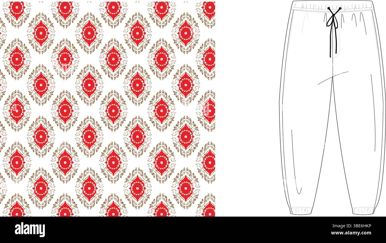 Red and white joggers Stock Vector Images - Alamy