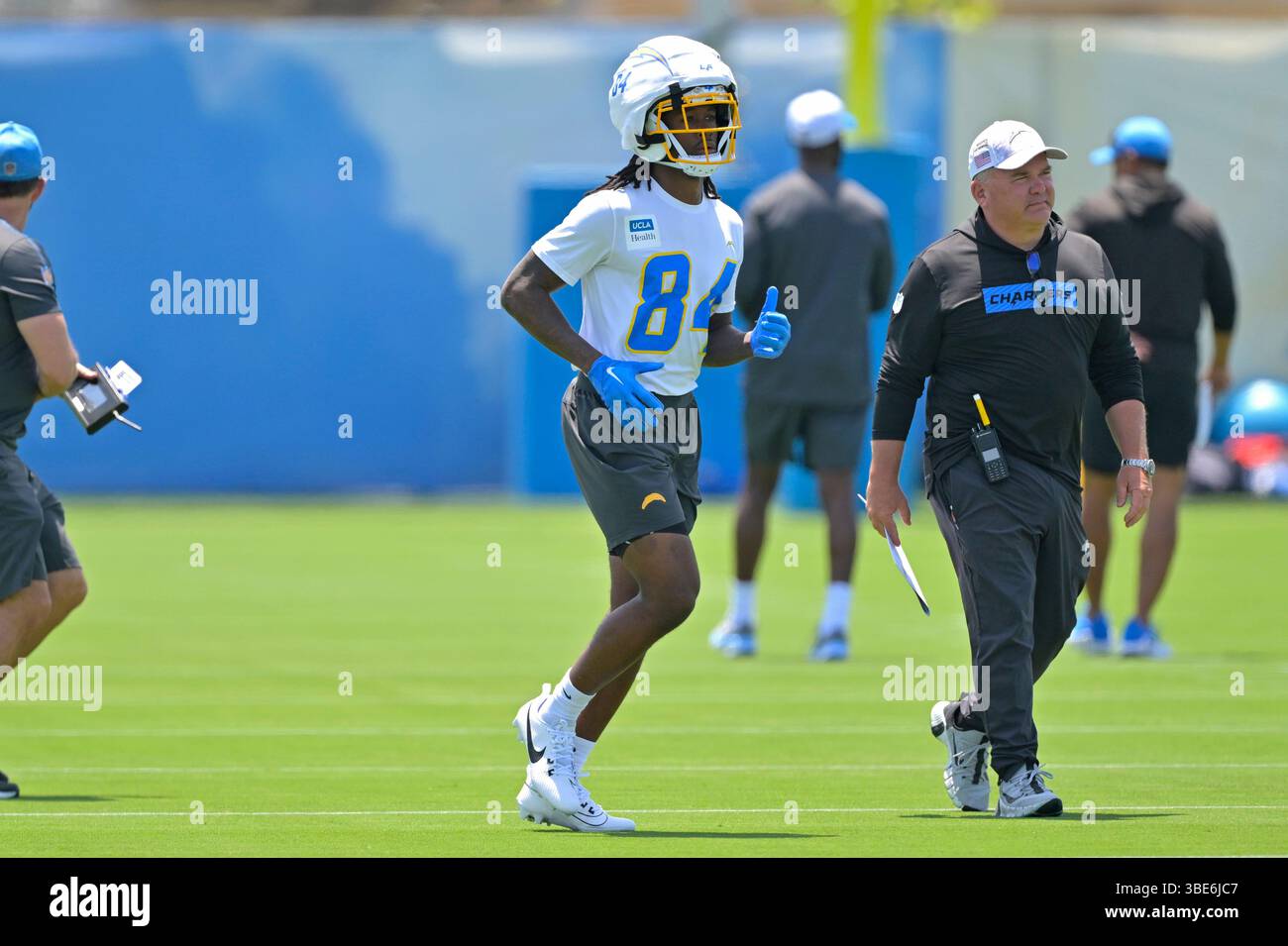Los Angeles Chargers wide receiver KeAndre Lambert-Smith on the field ...