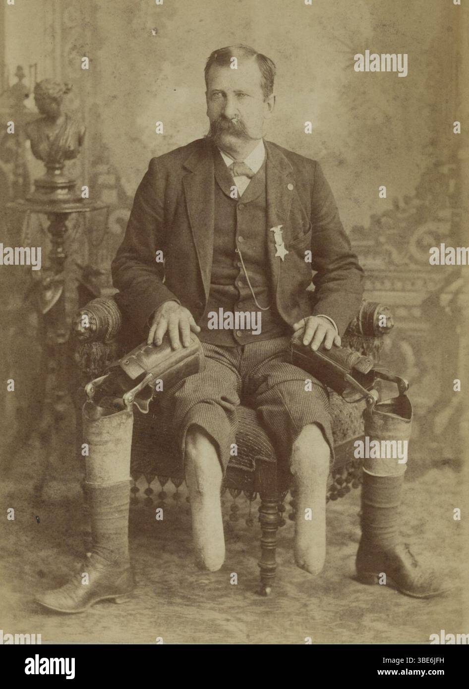John W. January, veteran of Co. B, 14th Illinois Cavalry Regiment, with ...