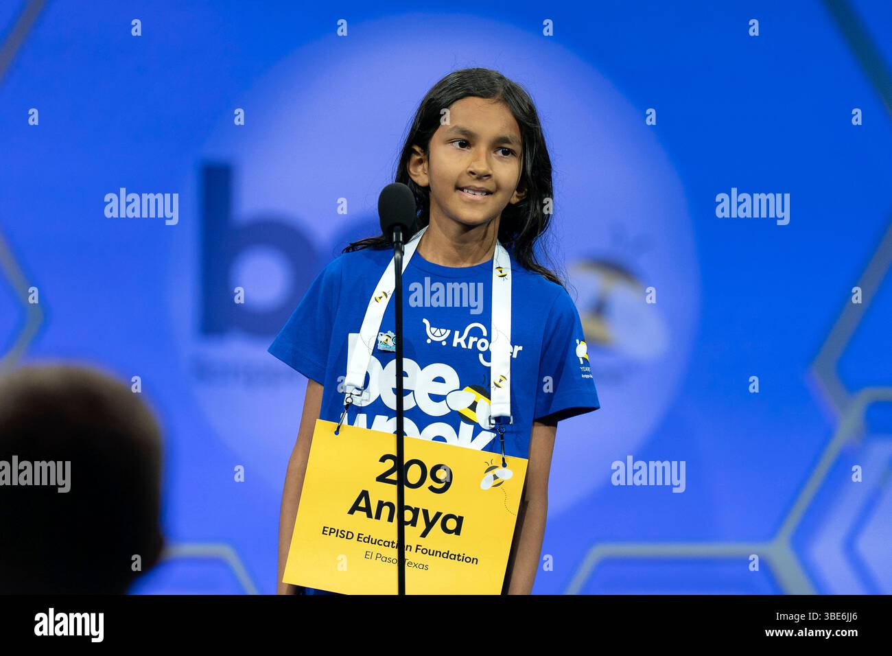 Anaya Mahesh Tonde, 10, of El Paso, Texas, competes during the first ...