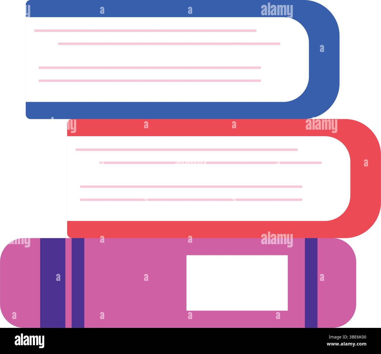 Stack of three books. Vector Stock Vector Image & Art - Alamy